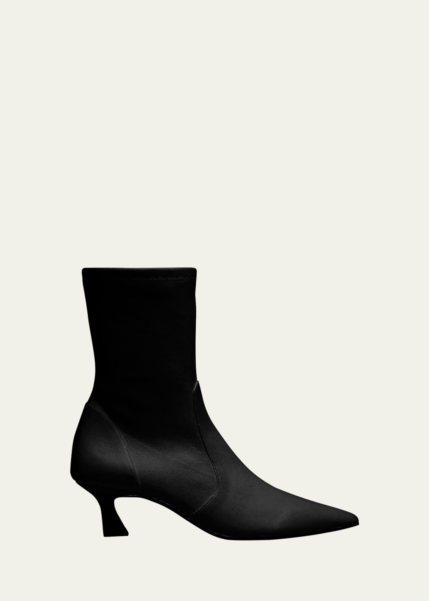 Stuart Weitzman 50mm Vinnie Stretch Leather Booties - Bergdorf Goodman