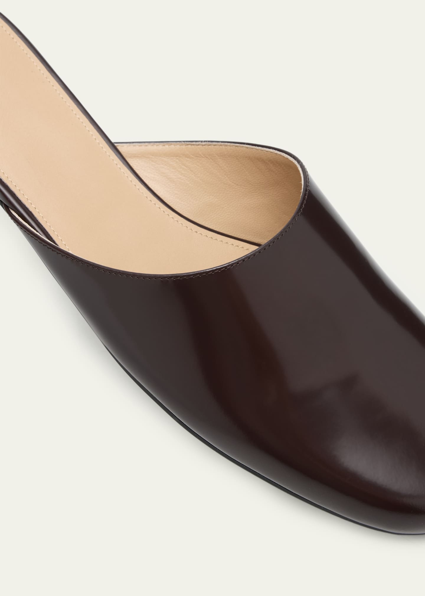 THE ROW Penelope Leather Mules - Bergdorf Goodman