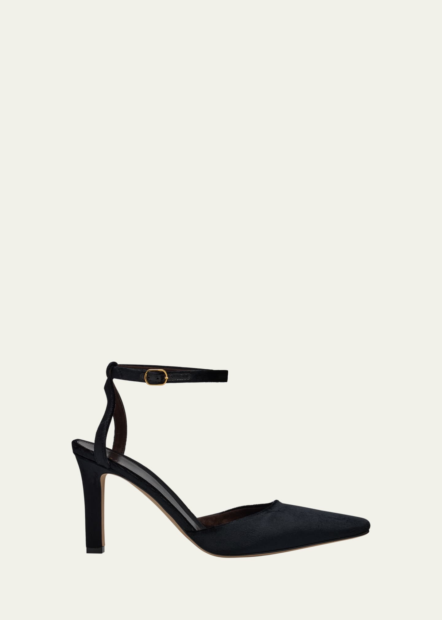 THE ROW Carla Velvet Ankle-Strap Pumps - Bergdorf Goodman