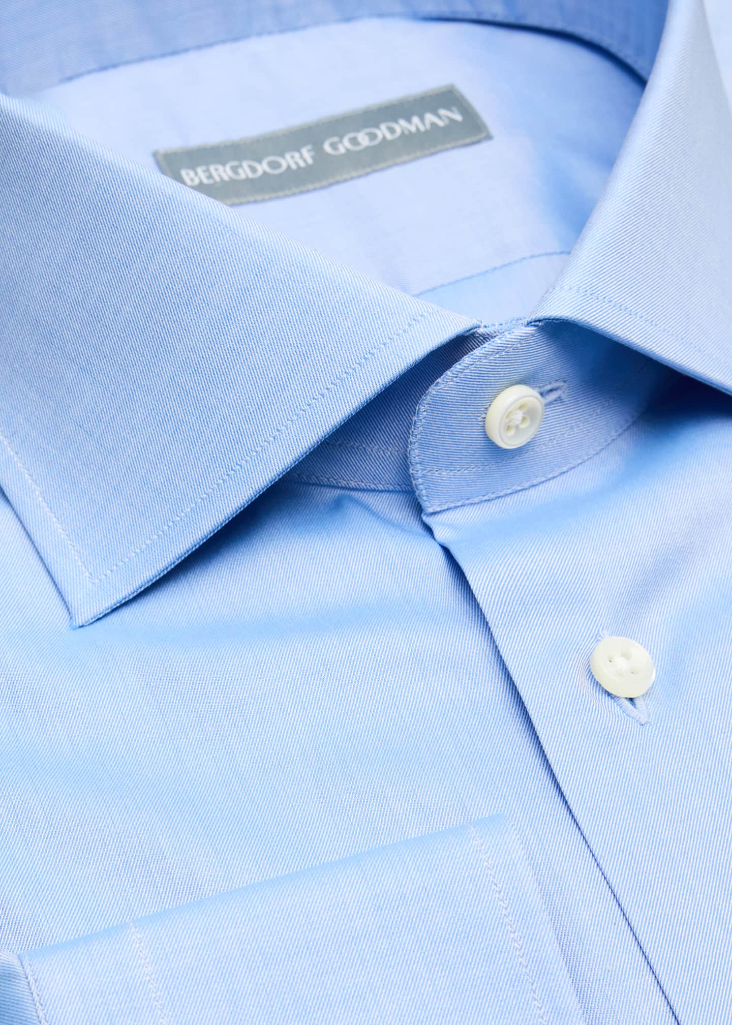 Bergdorf Goodman Men's Cotton Twill Spread-Collar Dress Shirt ...