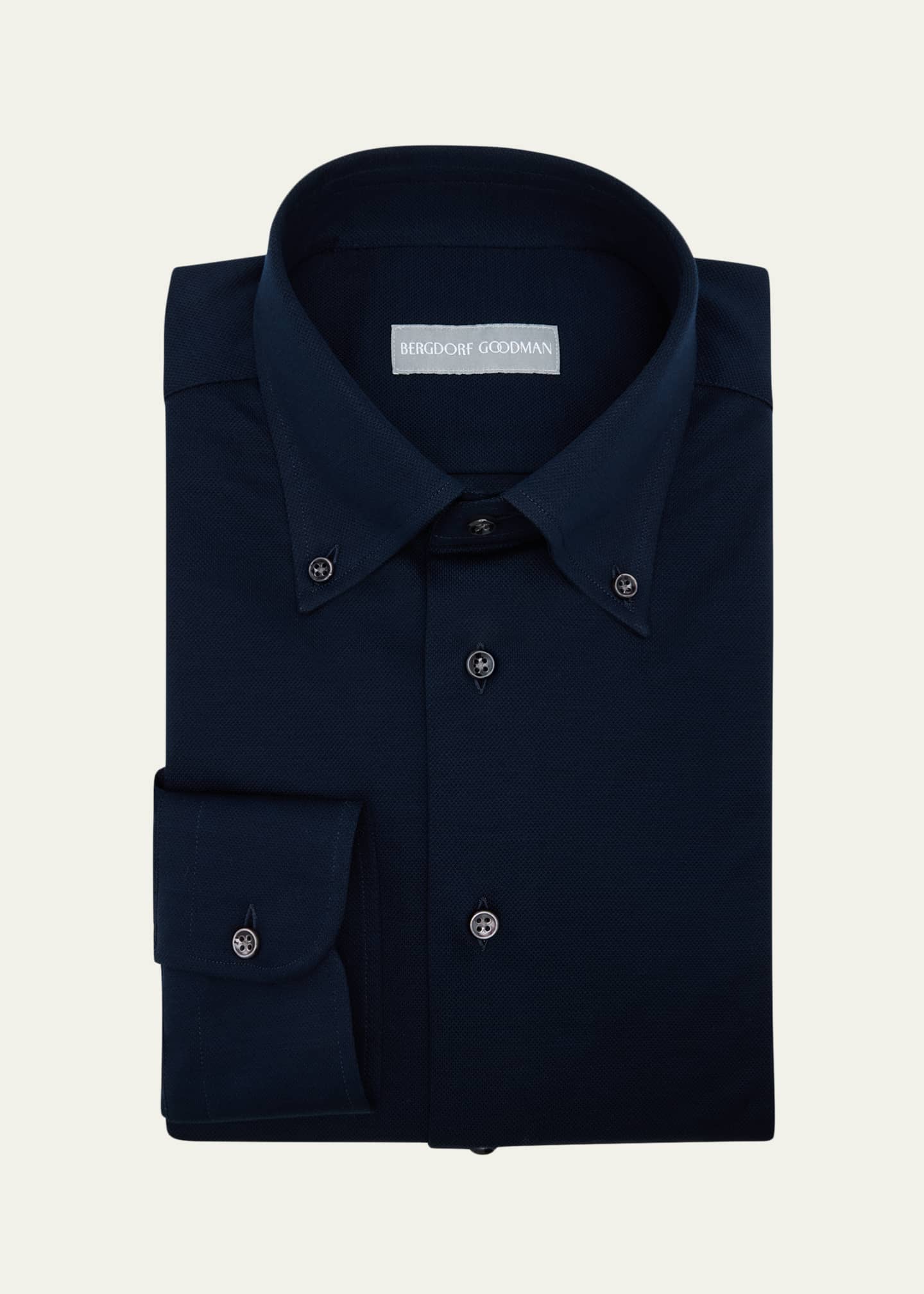 Bergdorf Goodman Men's Cotton Pique Button-Collar Sport Shirt ...