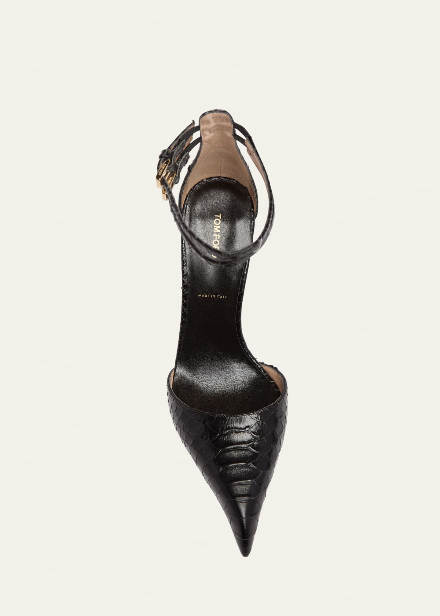 TOM FORD Python Stamped Leather Double Ankle Strap Pumps - Bergdorf Goodman