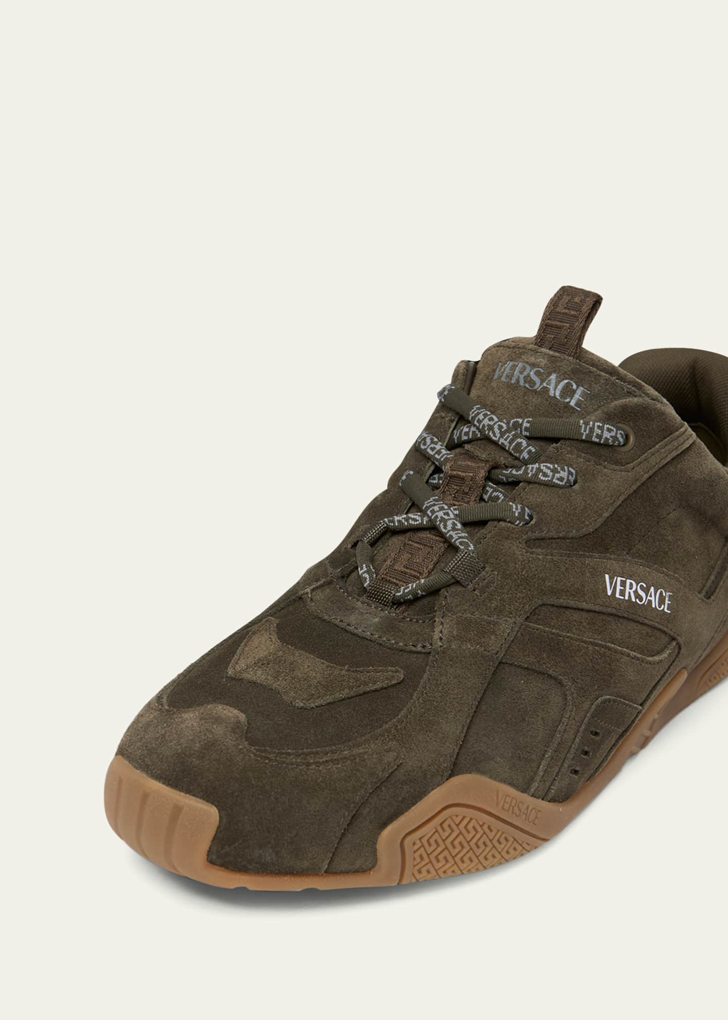 Versace Men's Galaxia Suede Low-Top Sneakers - Bergdorf Goodman