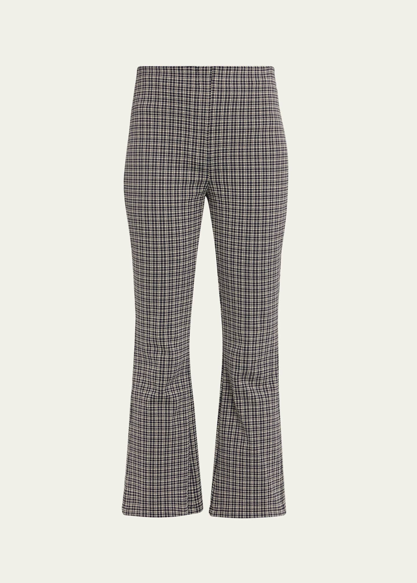 Theory Plaid High-Rise Kick-Flare Pants - Bergdorf Goodman