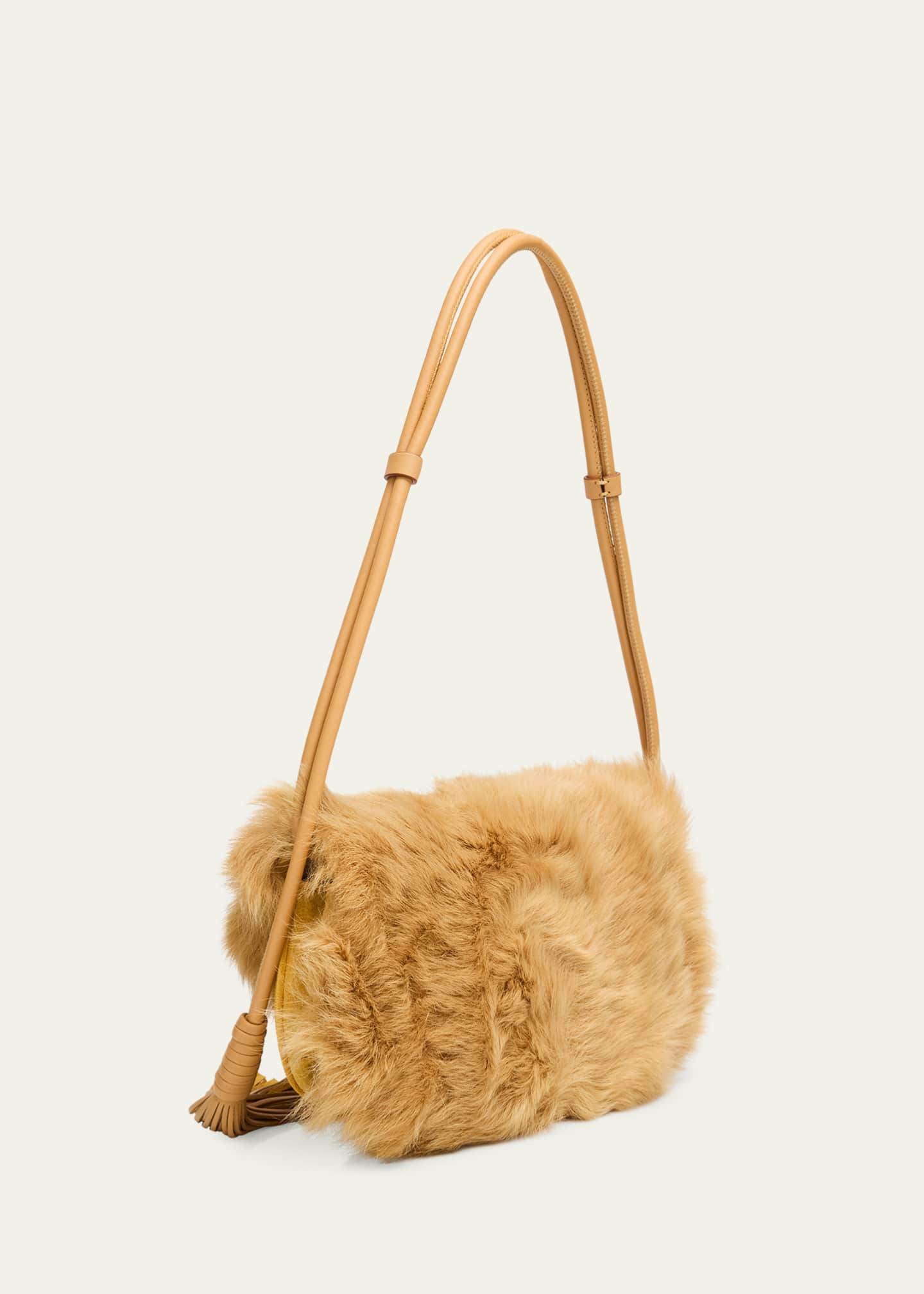 Ulla Johnson Paloma Tassel Suede & Shearling Shoulder Bag - Bergdorf ...