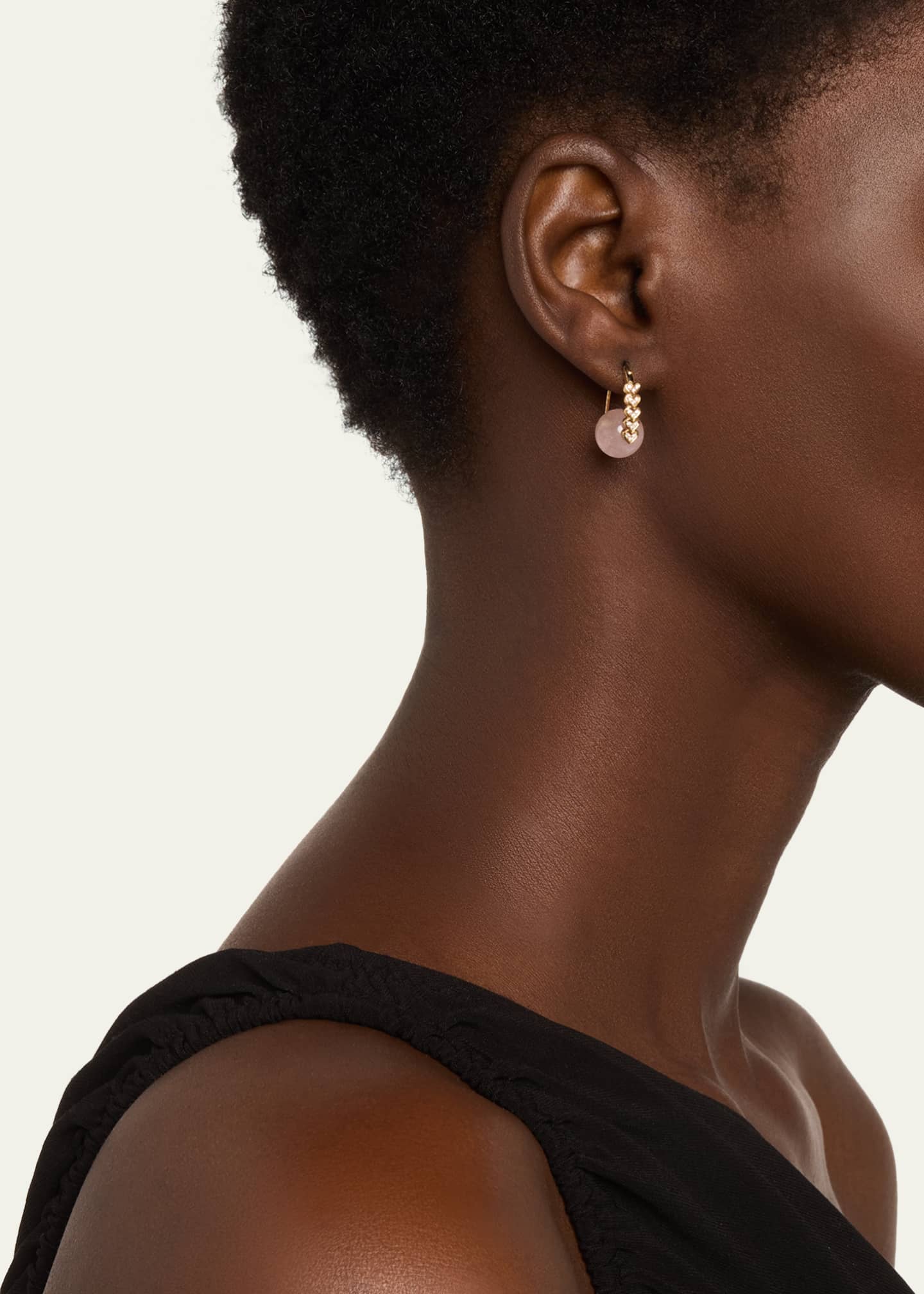 Sydney Evan 14K Gold & Diamond Heart Morganite Earrings - Bergdorf Goodman