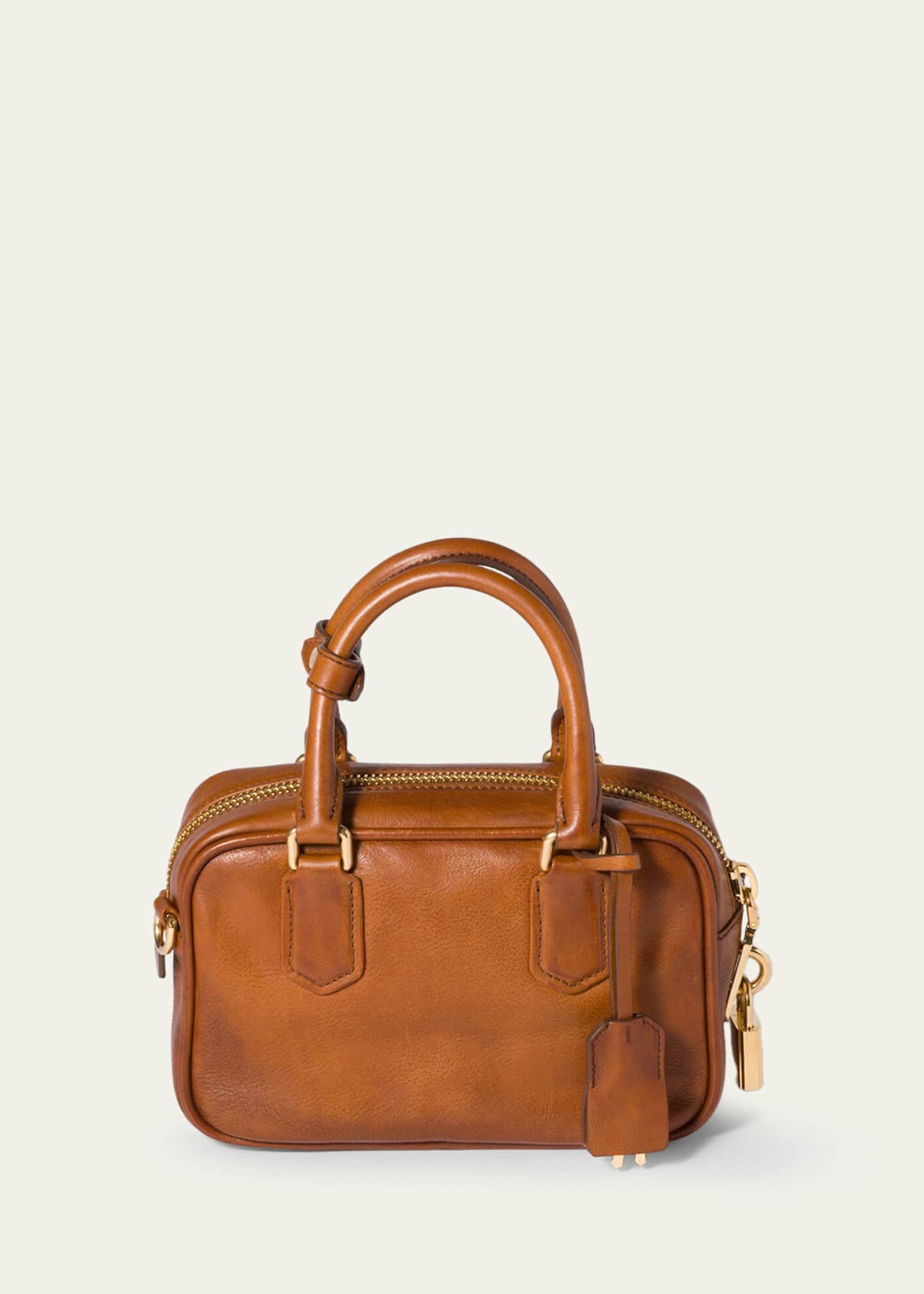 Miu Miu Arcadie Aged Leather Top-Handle Bag - Bergdorf Goodman