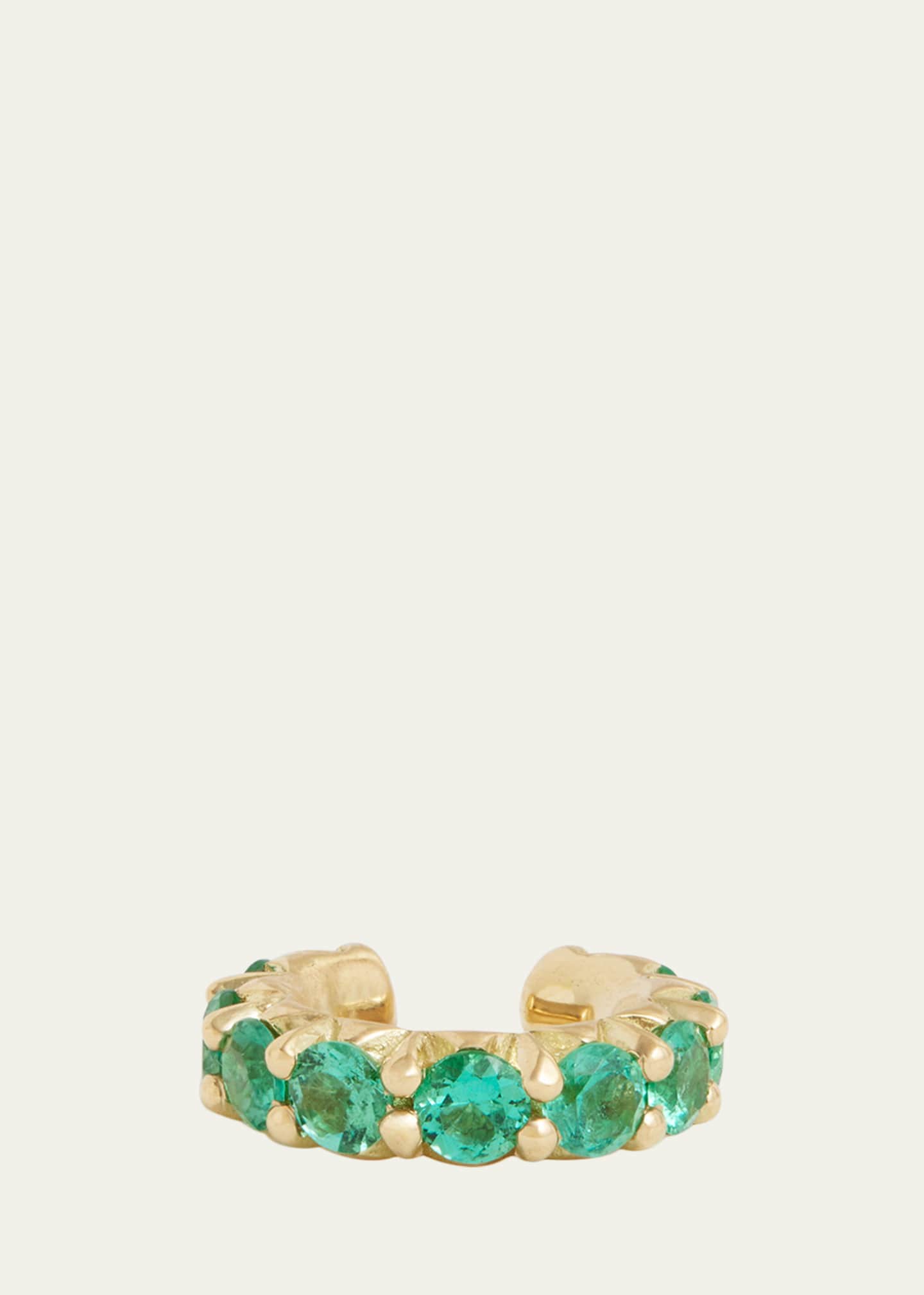 Jamie Wolf 18K Yellow Gold Emerald Ear Cuff, Single - Bergdorf Goodman