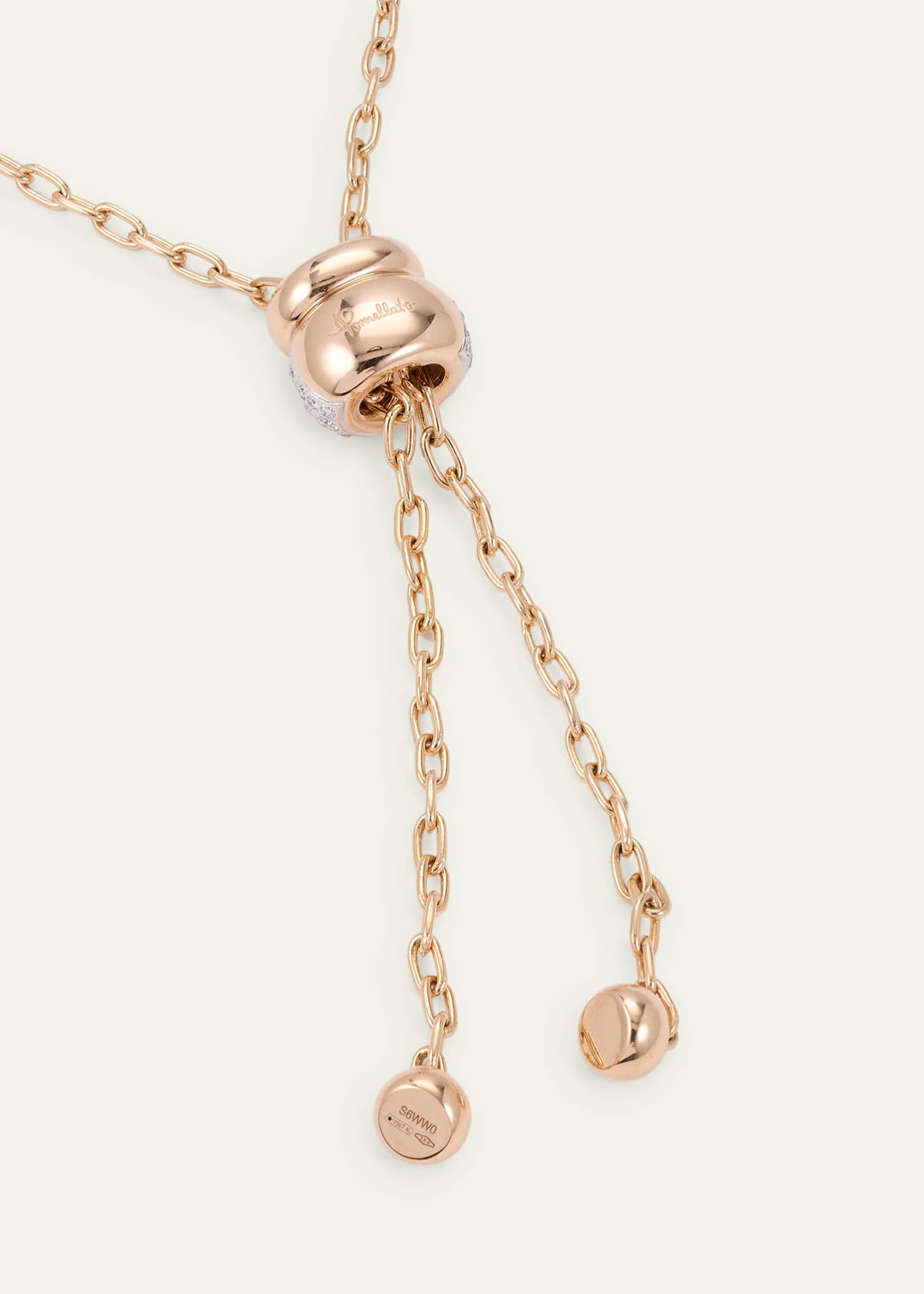 Pomellato Iconica 18K Rose Gold Diamond Lariat Necklace - Bergdorf Goodman