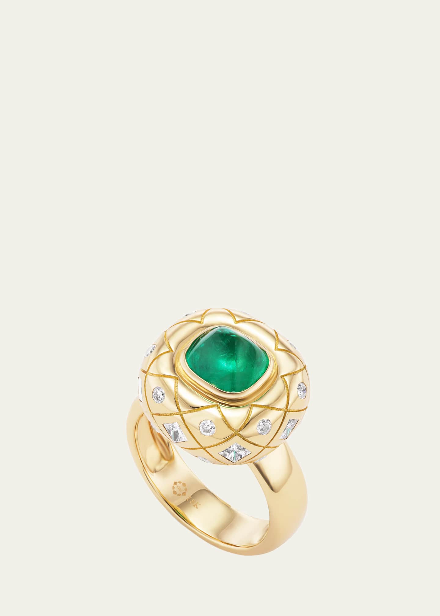Orly Marcel One of a Kind Bliss Statement Ring with Emerald and Diamonds - Bergdorf Goodman