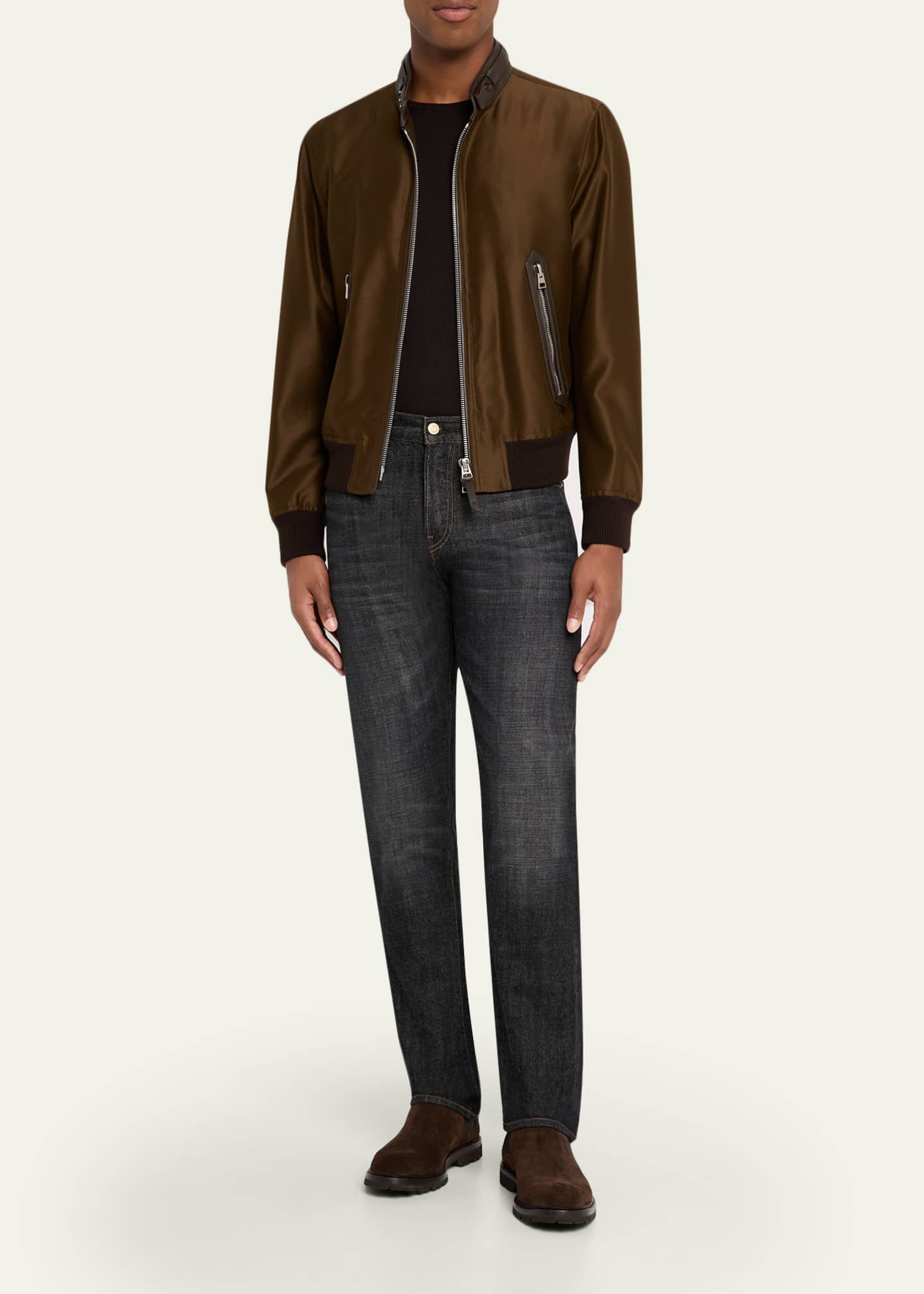 The Seven Continents Men's Charlie Black Denim Slim-Fit Jeans ...