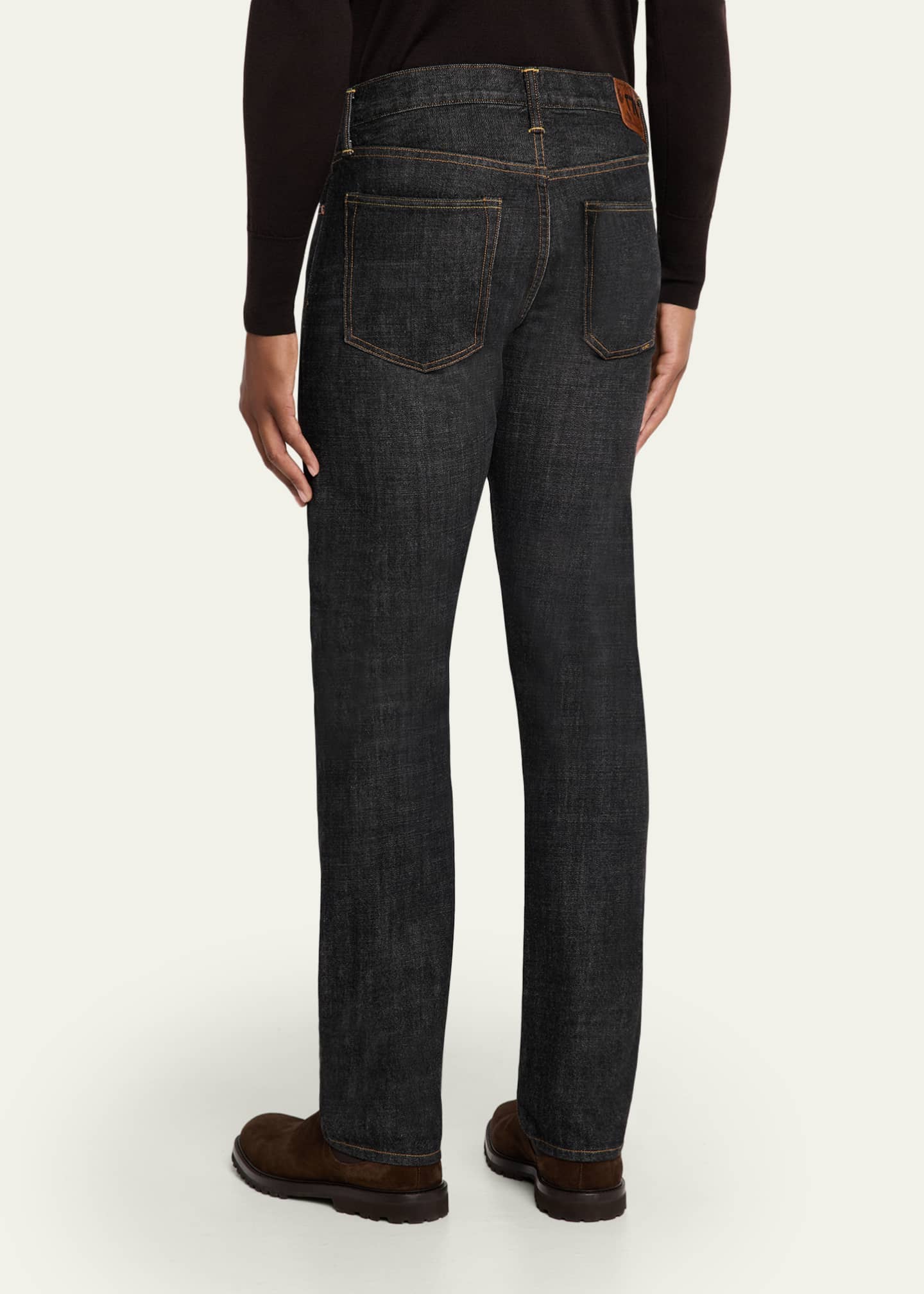 The Seven Continents Men's Charlie Black Denim Slim-Fit Jeans ...