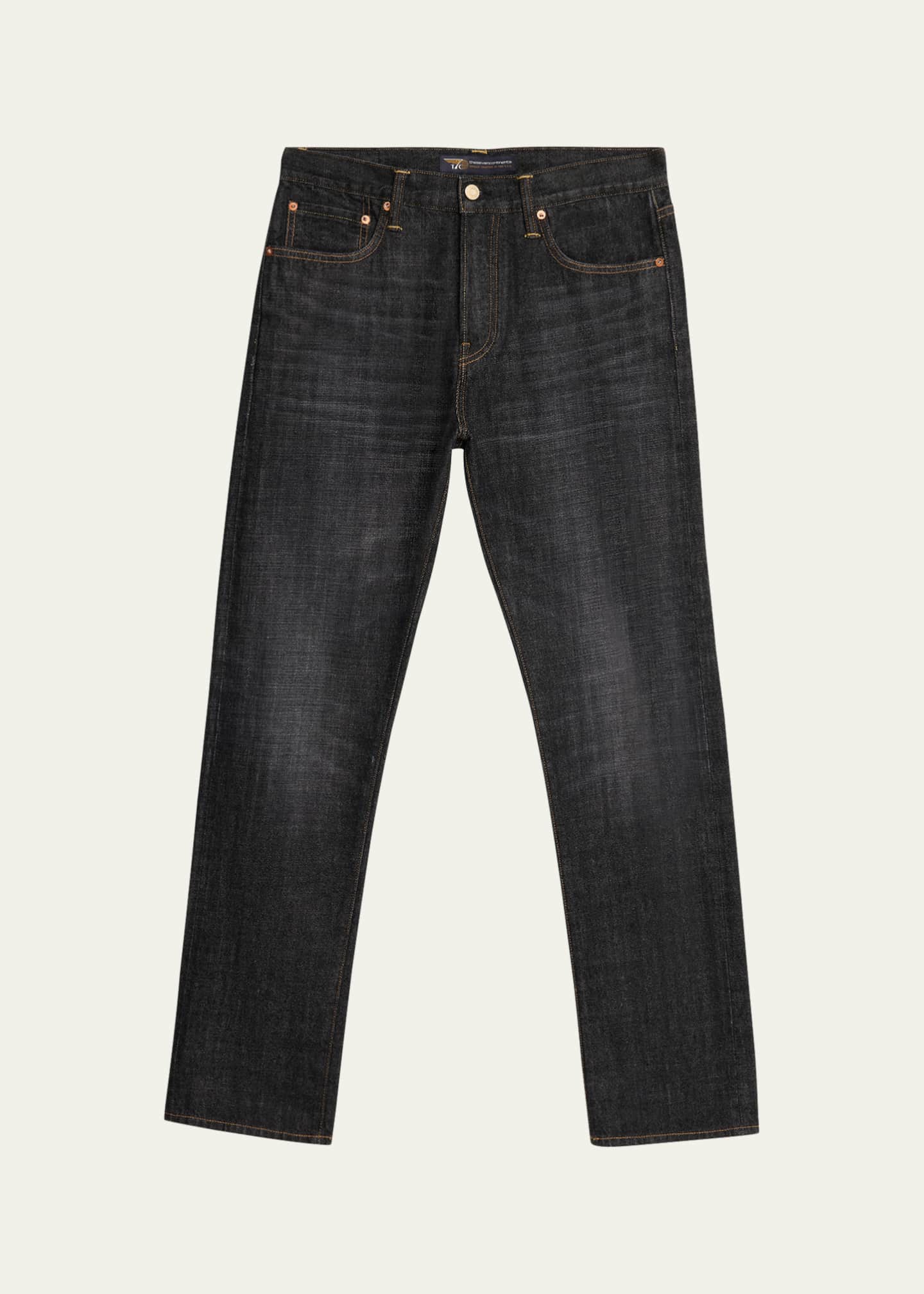 The Seven Continents Men's Charlie Black Denim Slim-Fit Jeans ...