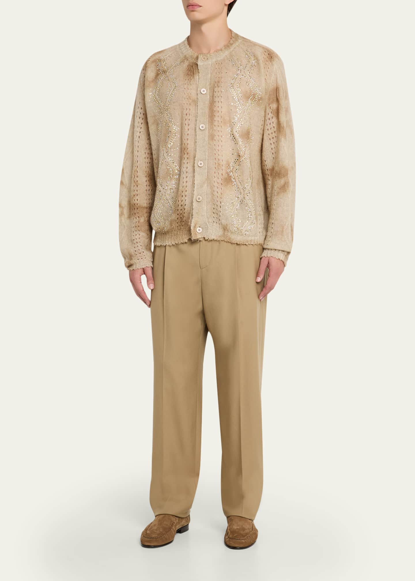 Magliano Men's Dusty Cardigan with Swarovski Accents - Bergdorf Goodman