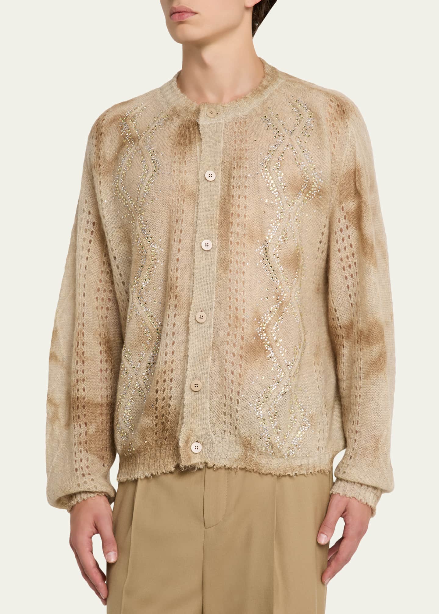 Magliano Men's Dusty Cardigan with Swarovski Accents - Bergdorf Goodman
