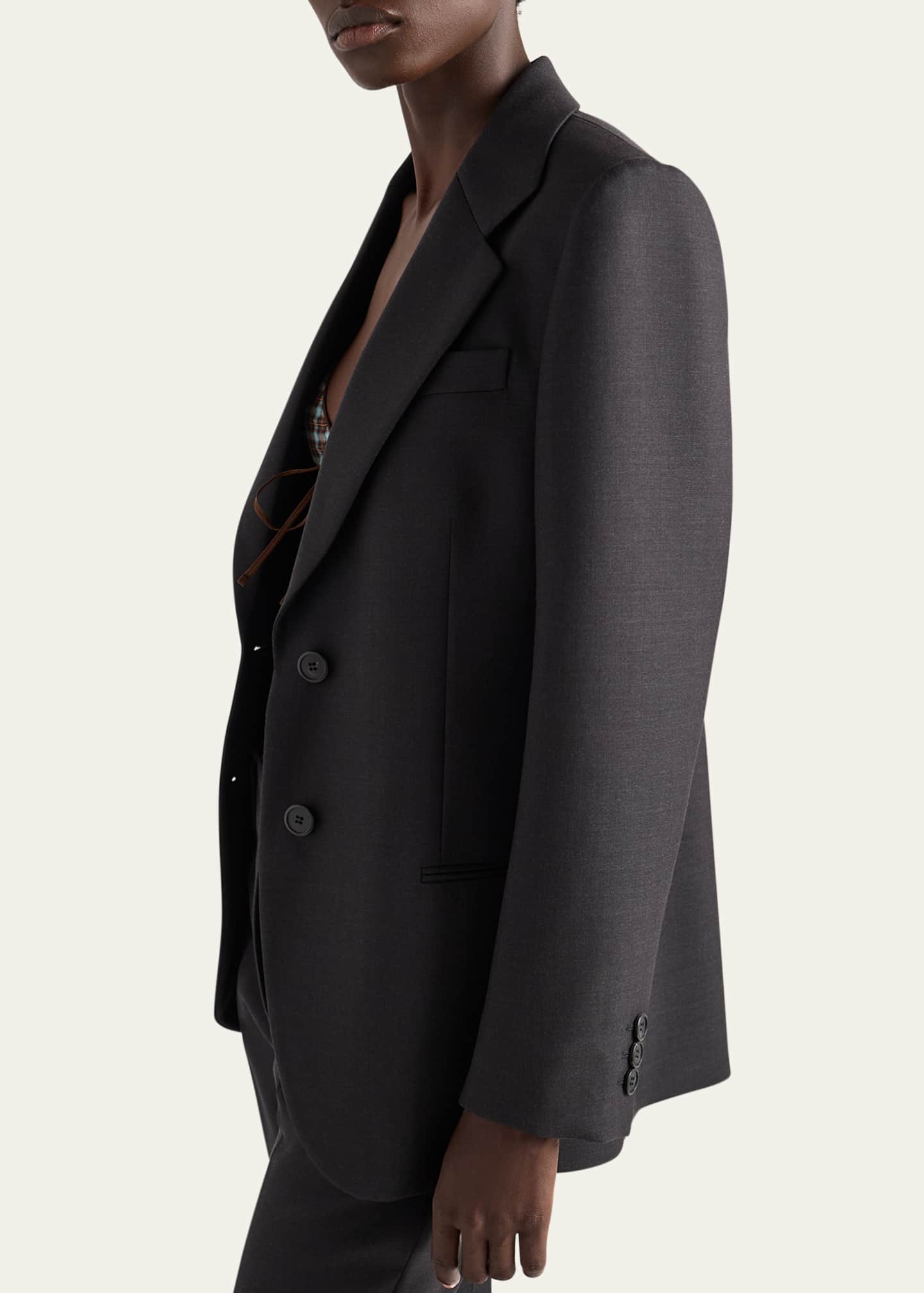 Prada Wool Gabardine Single-Breasted Blazer - Bergdorf Goodman