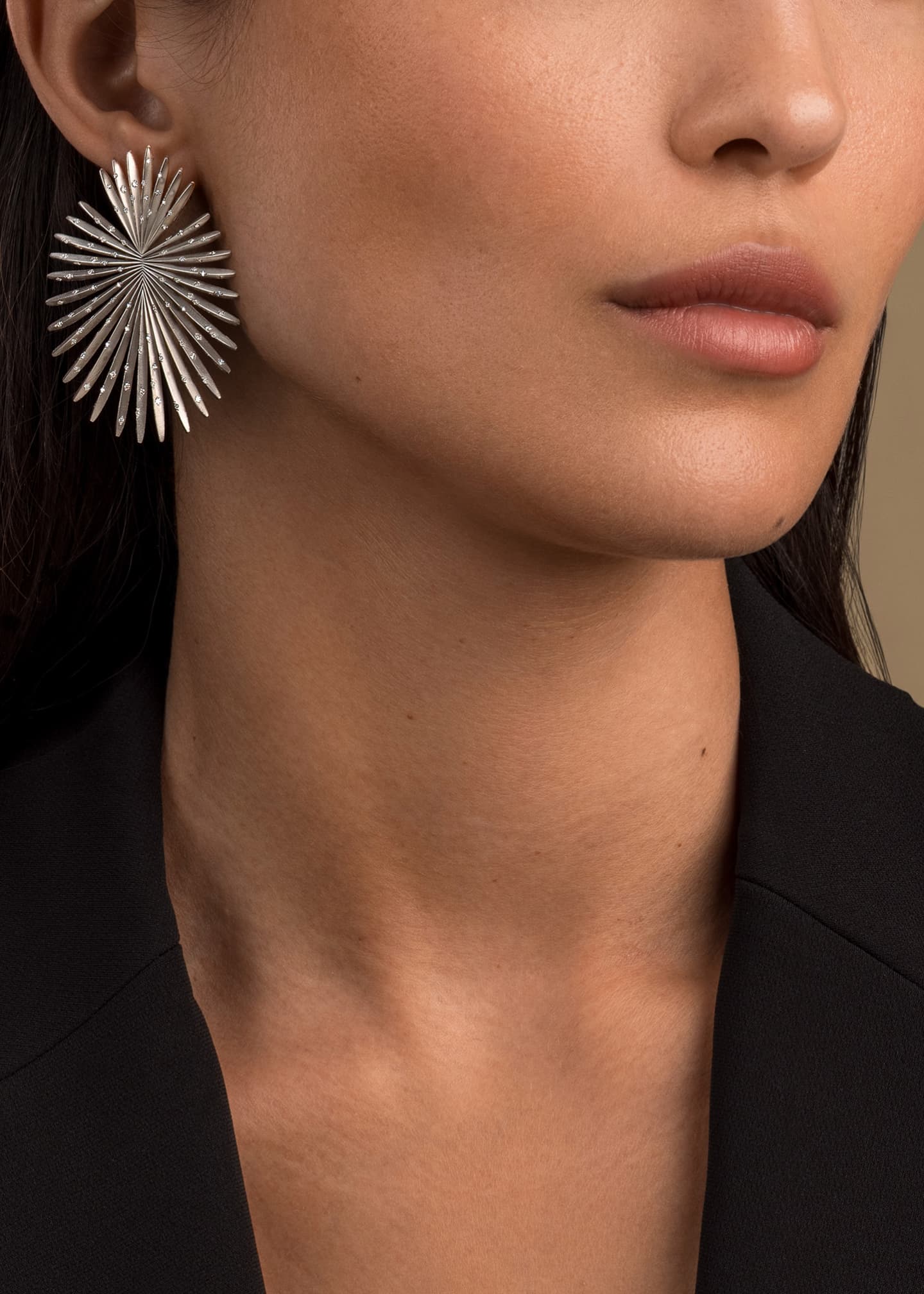 GIORGIO B Small Palma Titanium Diamond Earrings - Bergdorf Goodman