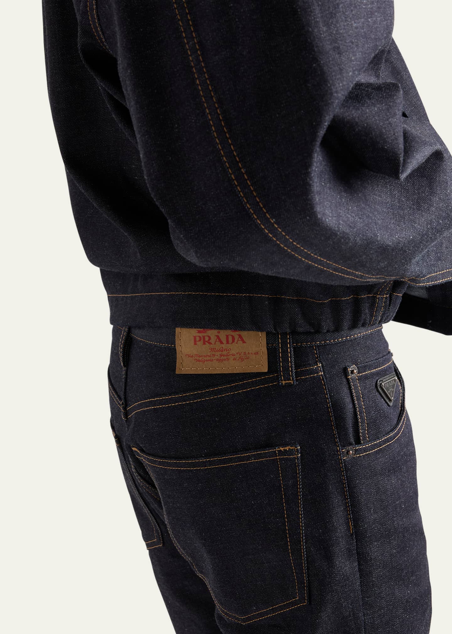 Prada Men's Raw Denim Straight Leg Jeans - Bergdorf Goodman