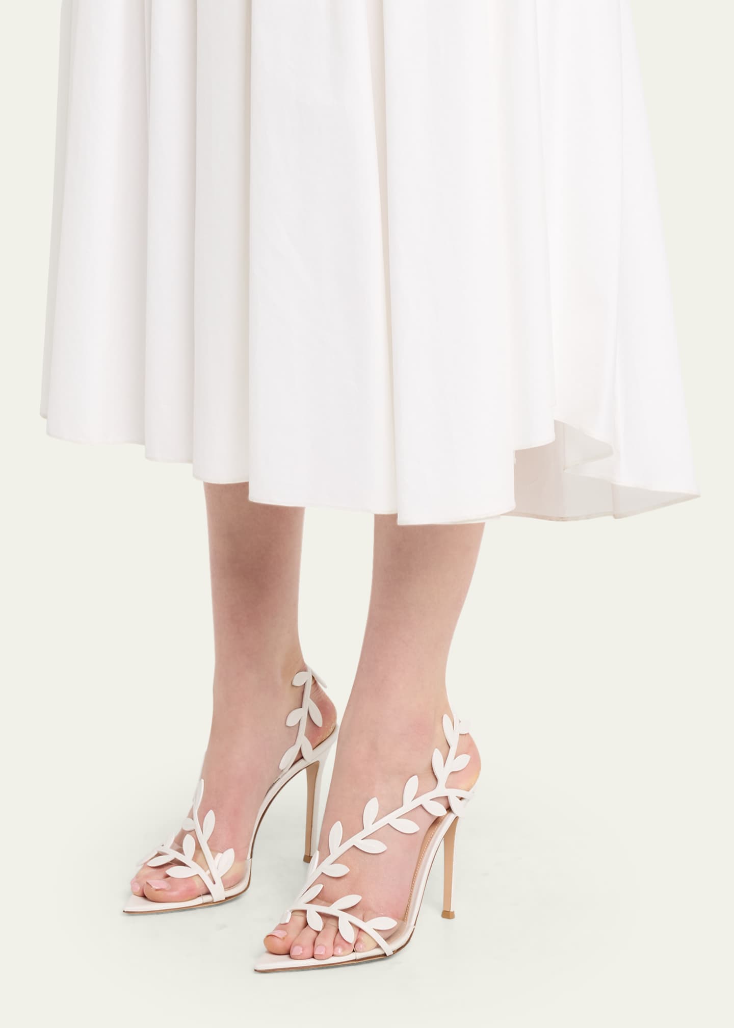 Gianvito Rossi 105mm Flavia Leather Wrap Sandals - Bergdorf Goodman