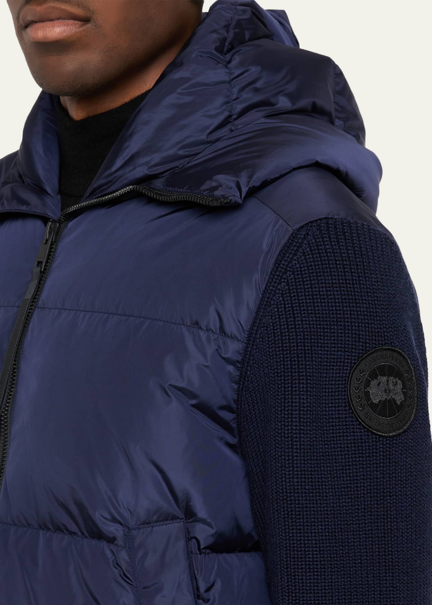 Canada Goose Men's HyBridge® Wool-Knit Nylon Down Hooded Jacket ...