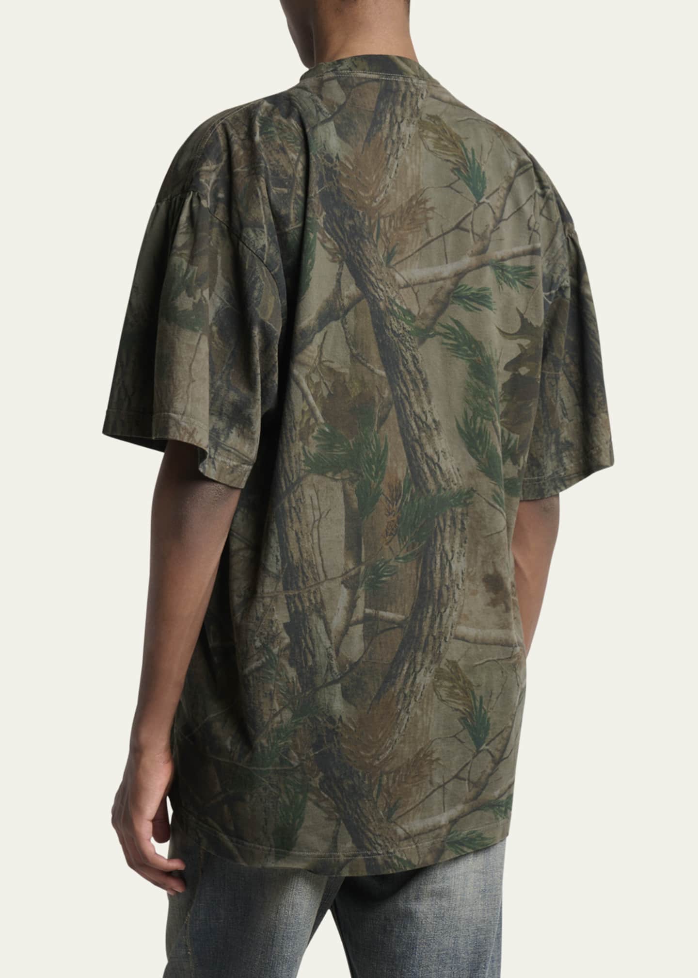 Balenciaga Men's Camouflage Jersey Sports Logo T-Shirt - Bergdorf Goodman