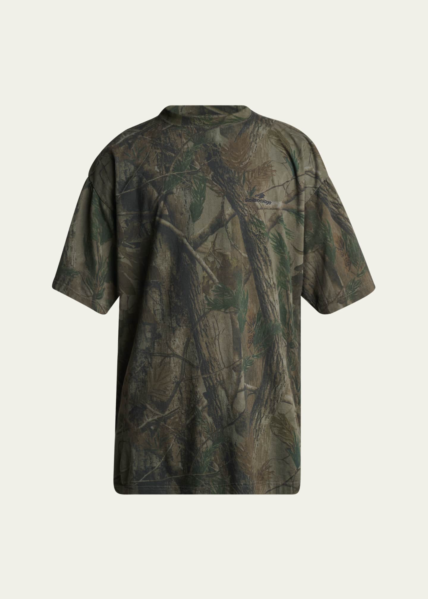 Balenciaga Men's Camouflage Jersey Sports Logo T-Shirt - Bergdorf Goodman