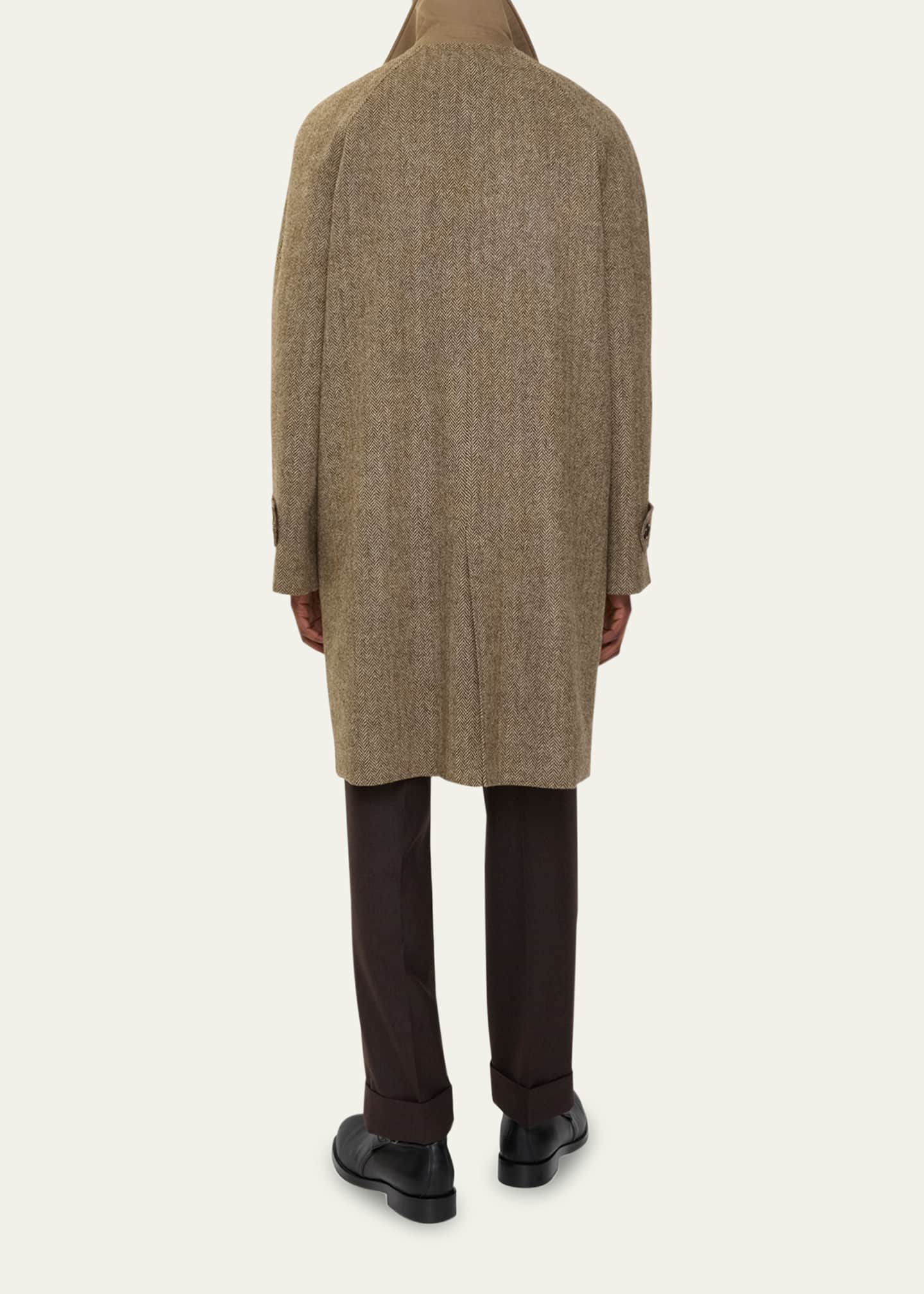 Burberry Men's Chevington Herringbone Wool Dual Burberry Car Coat ...