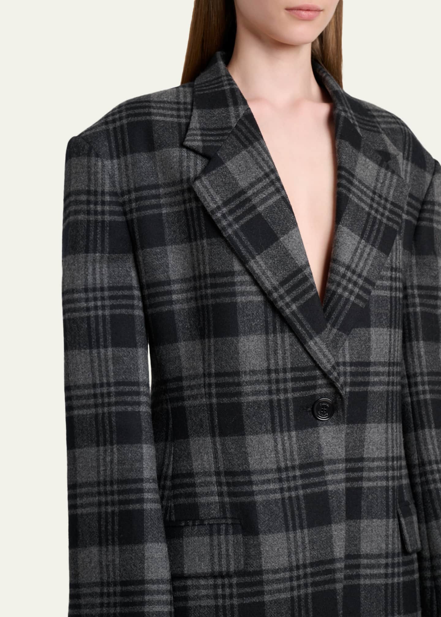 Proenza Schouler Daria Check Single-Breasted Jacket - Bergdorf Goodman