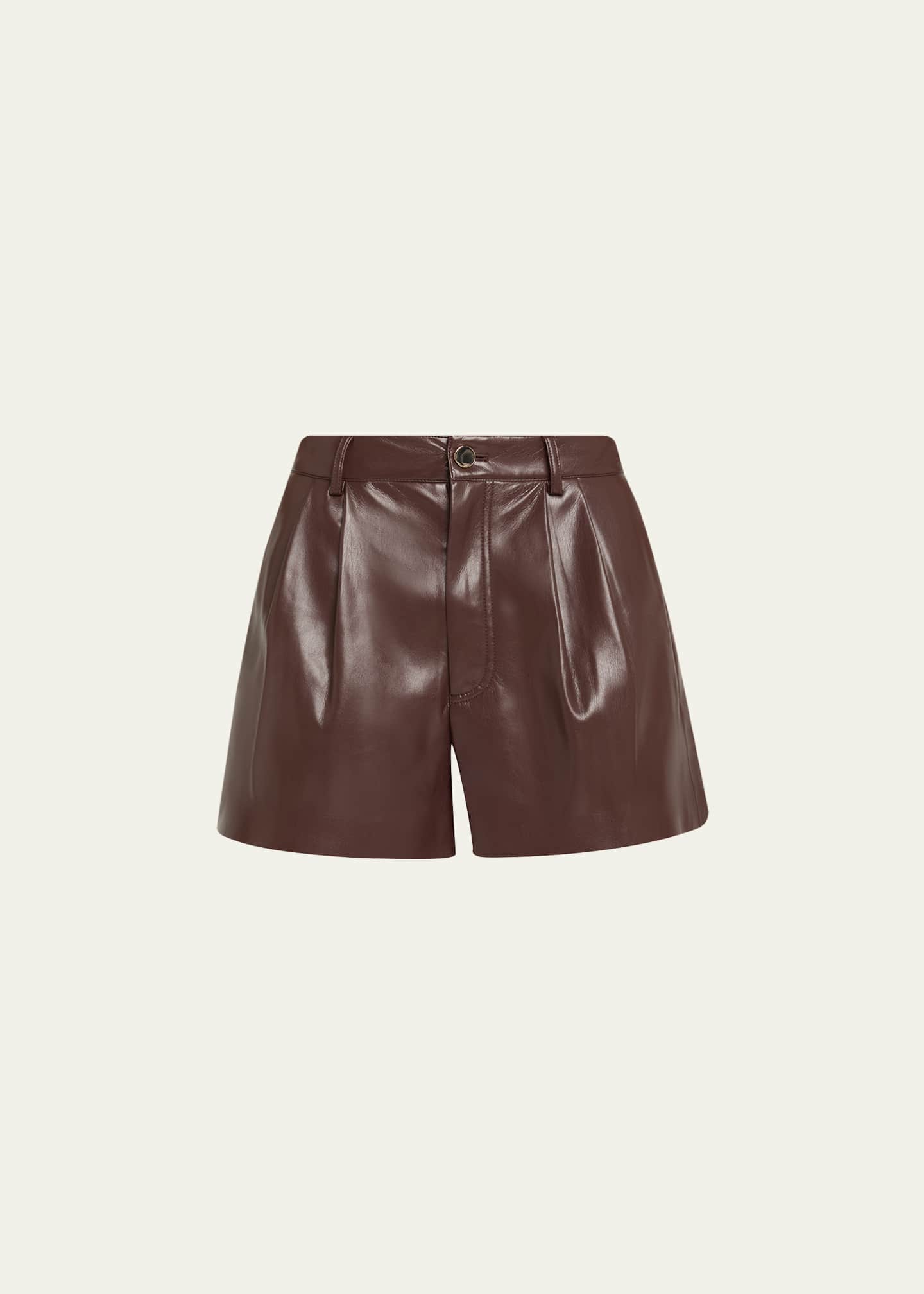 ALICE + OLIVIA Conry Vegan Leather Trouser Shorts - Bergdorf Goodman