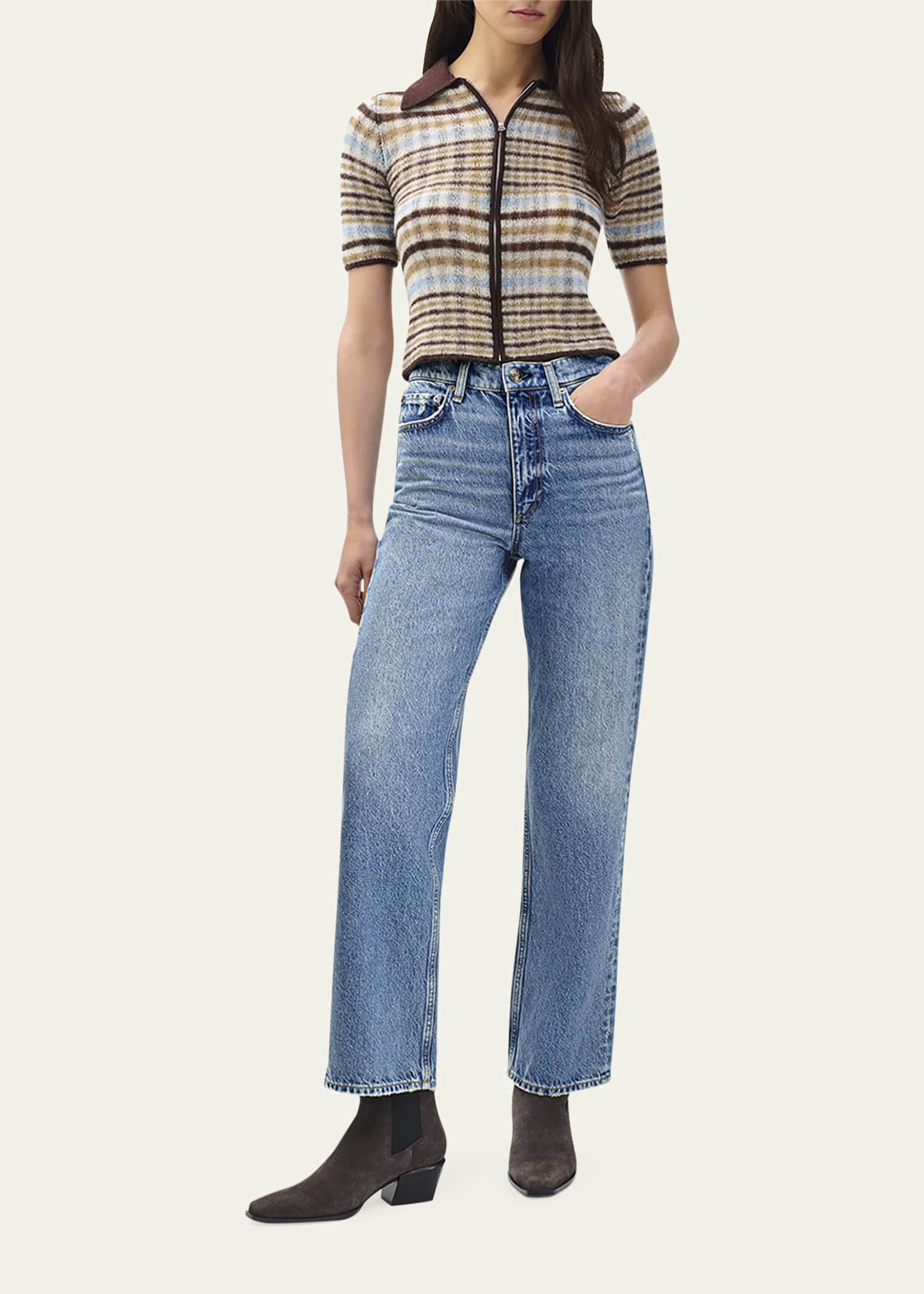 Rag & Bone Shea High-Rise Relaxed Straight Ankle Jeans - Bergdorf Goodman