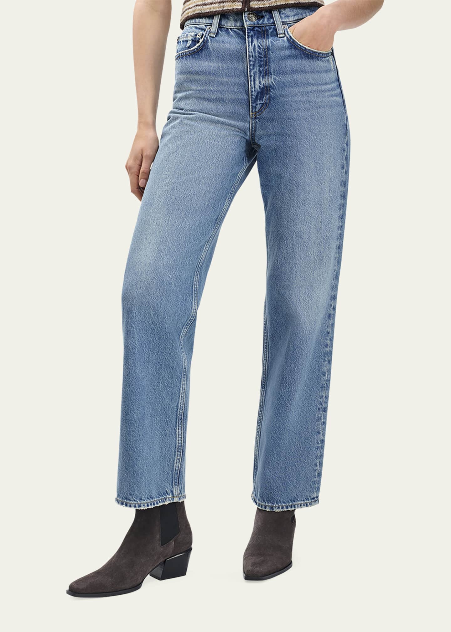 Rag & Bone Shea High-Rise Relaxed Straight Ankle Jeans - Bergdorf Goodman