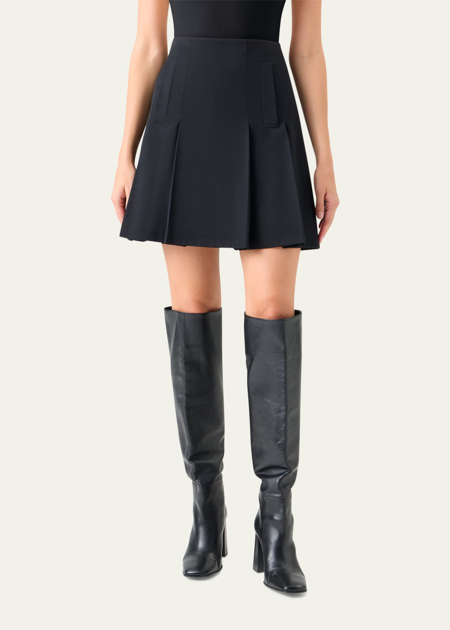 Akris punto Pleated Mini Quilt Skirt - Bergdorf Goodman