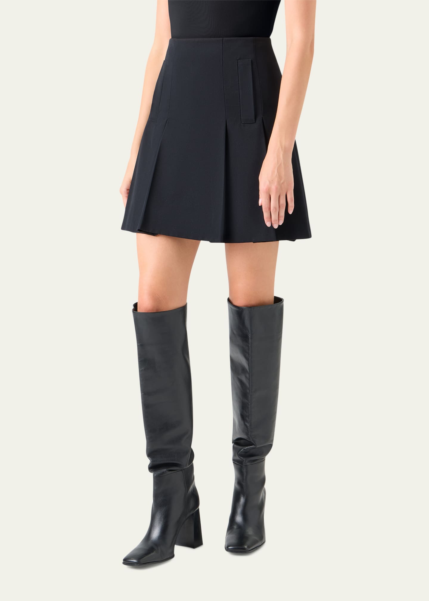Akris punto Pleated Mini Quilt Skirt - Bergdorf Goodman