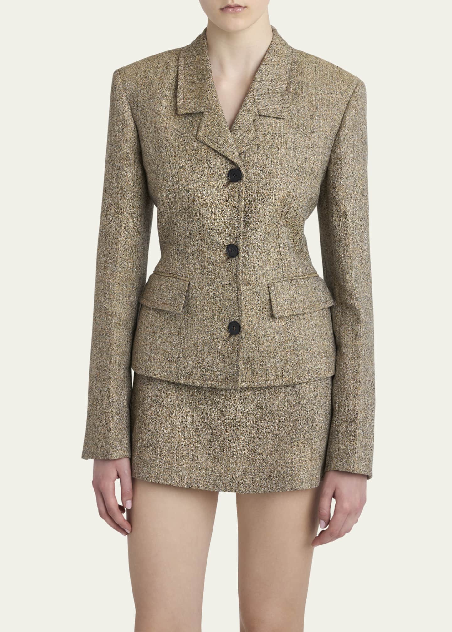 Ferragamo Wool-Cashmere Single-Breasted Blazer Jacket - Bergdorf Goodman