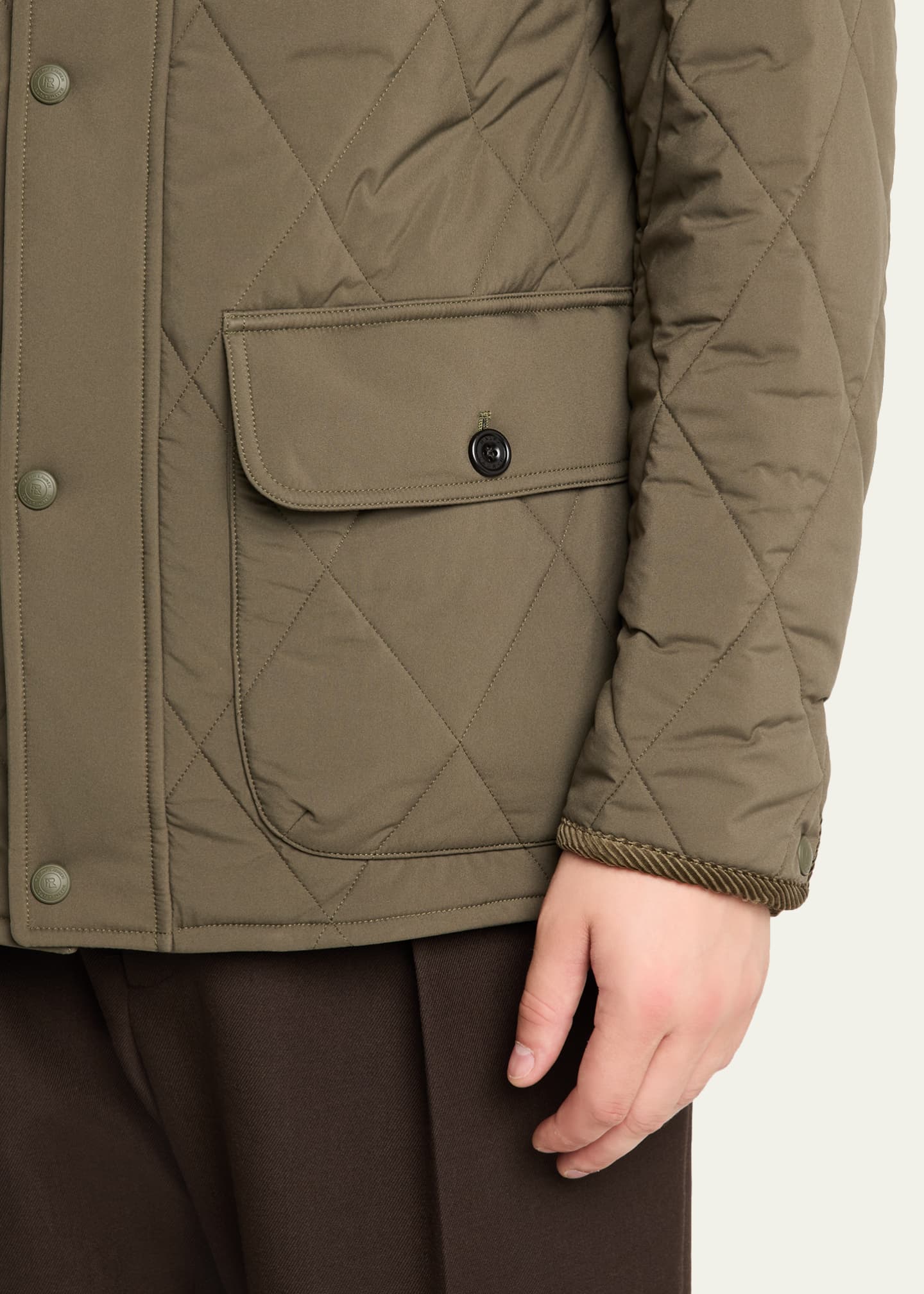 Ralph Lauren Purple Label Men's Carleton Corduroy-Collar Quilted Down ...