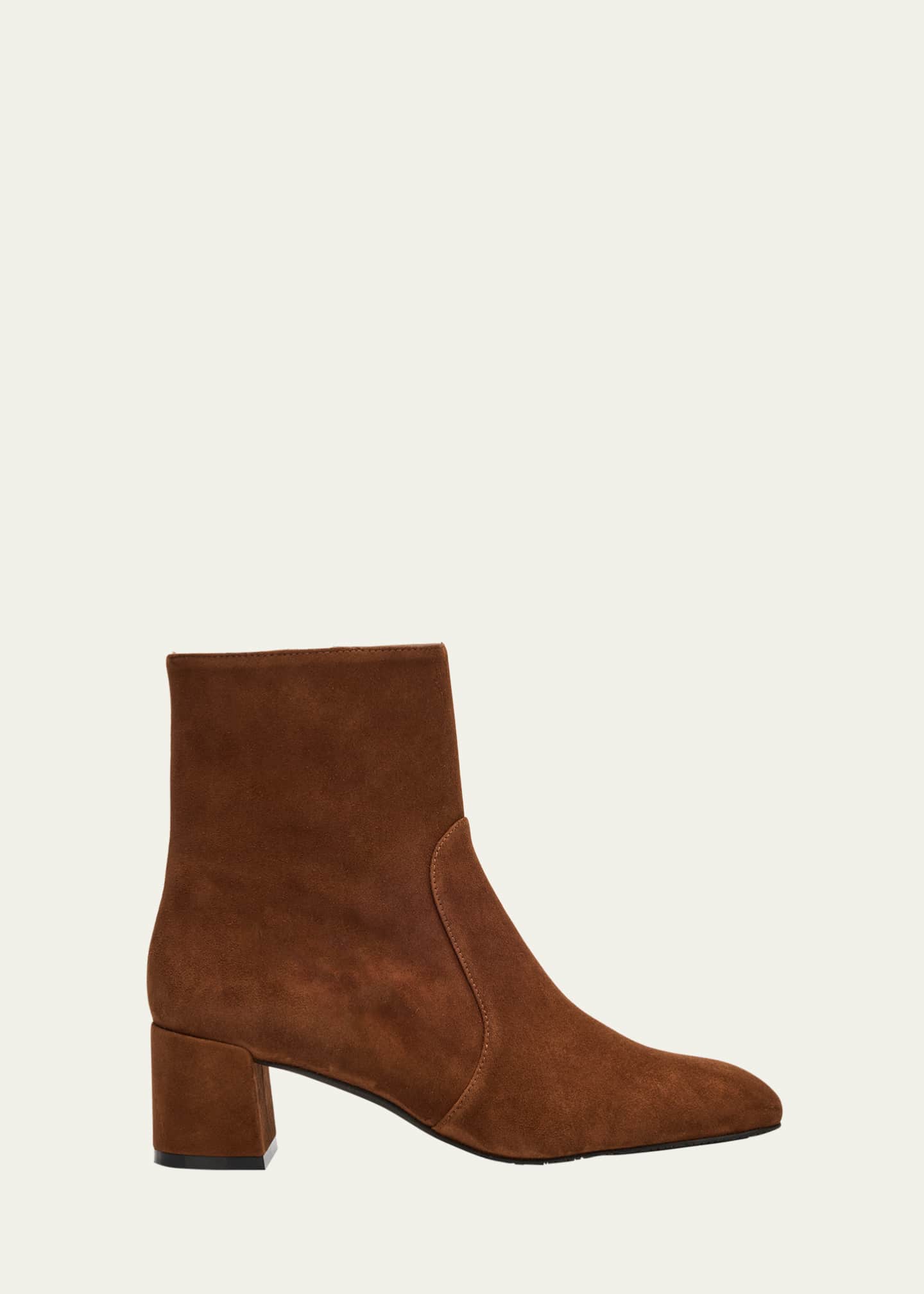 Stuart Weitzman Maeve Suede Zip Booties - Bergdorf Goodman