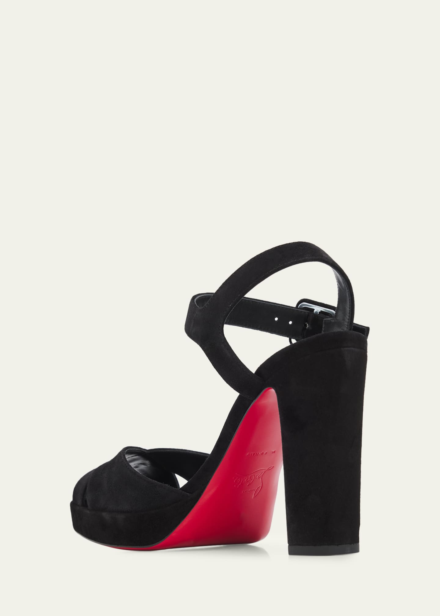 Christian Louboutin 100mm Cora Suede Platform Sandals - Bergdorf Goodman