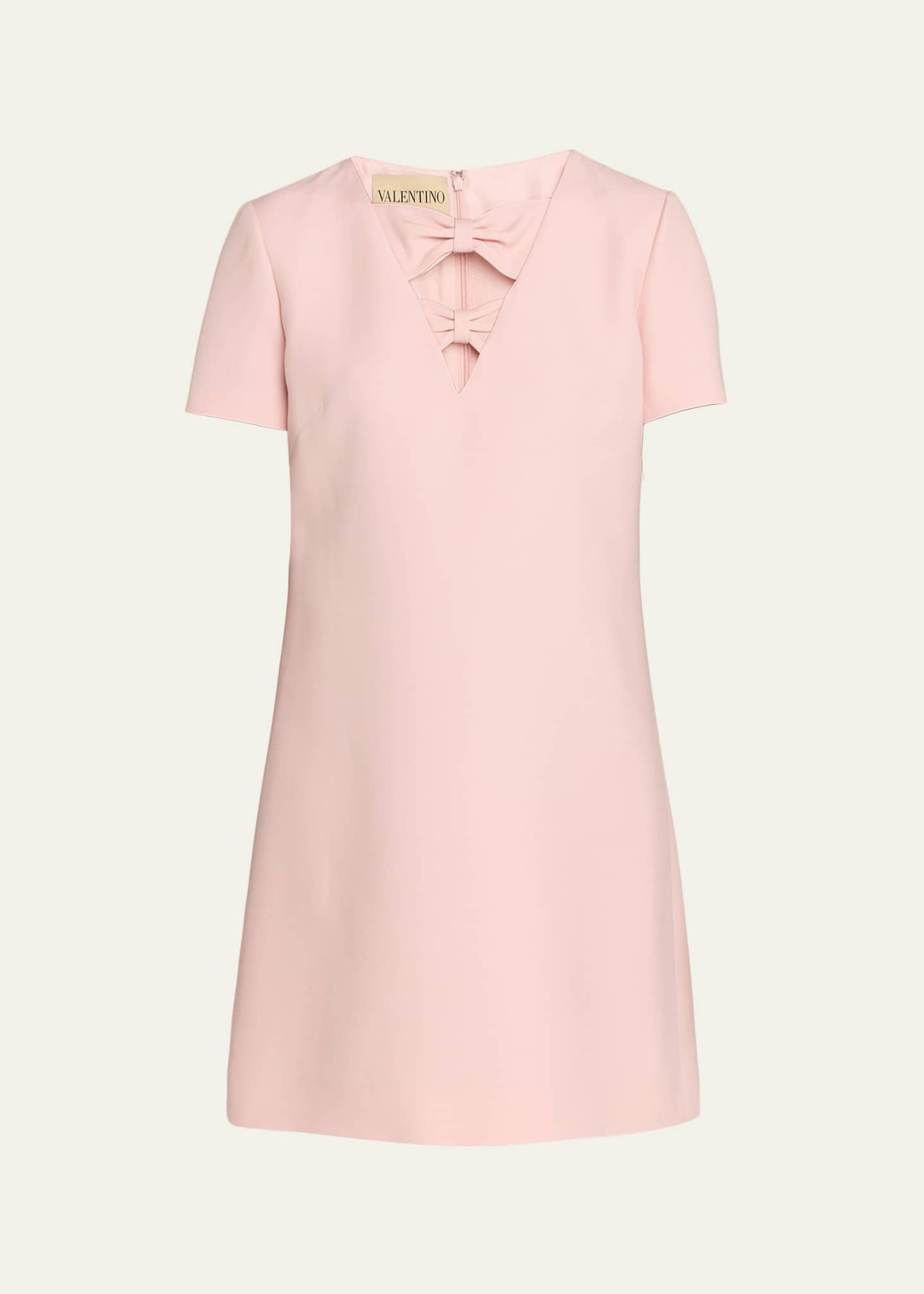 Valentino Garavani Bow Cutout Short-Sleeve Mini Dress - Bergdorf Goodman