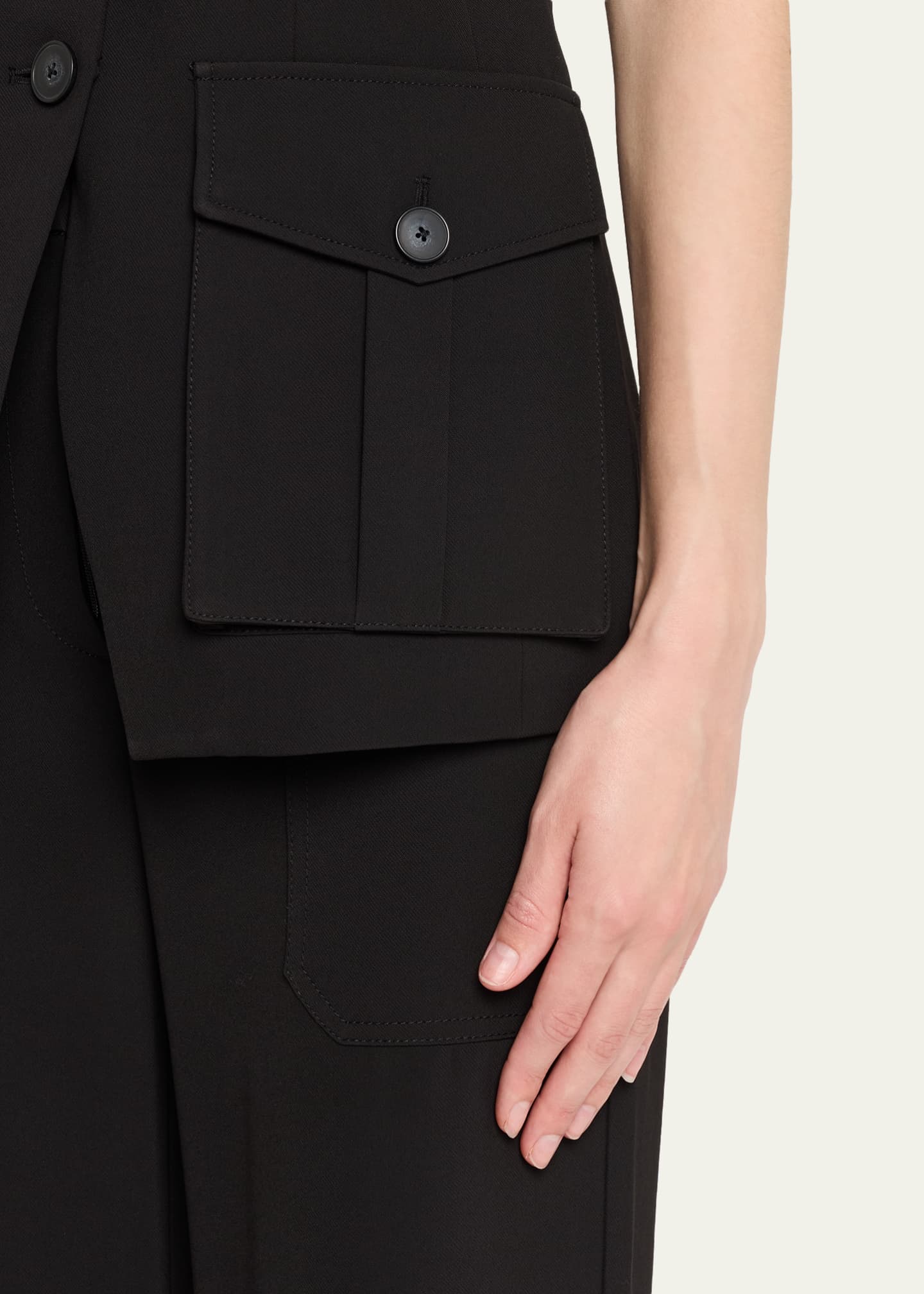 Veronica Beard Becker Tailored Utility Vest - Bergdorf Goodman