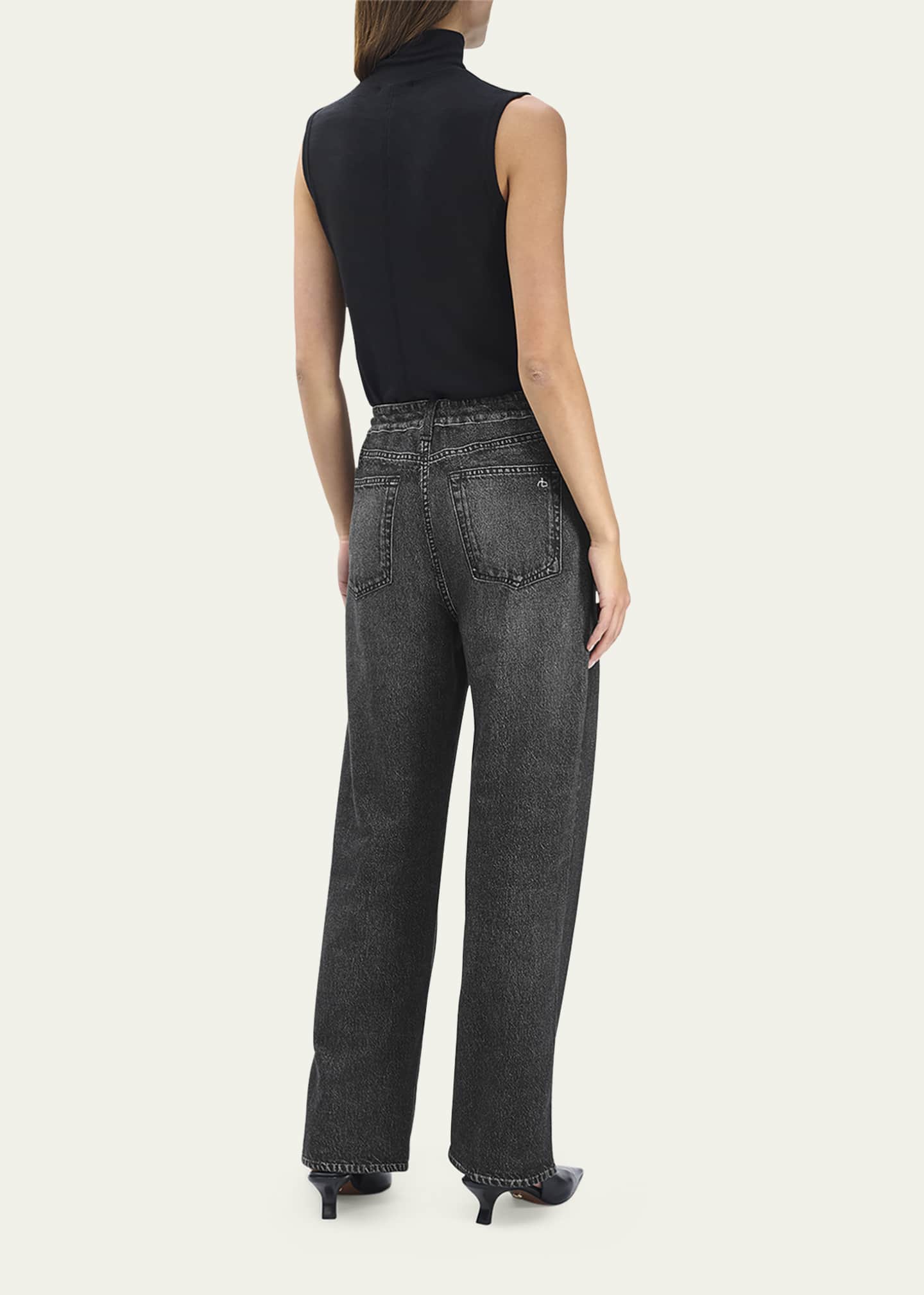 Rag & Bone rb Miramar Terry Drawstring Wide-Leg Jeans - Bergdorf Goodman