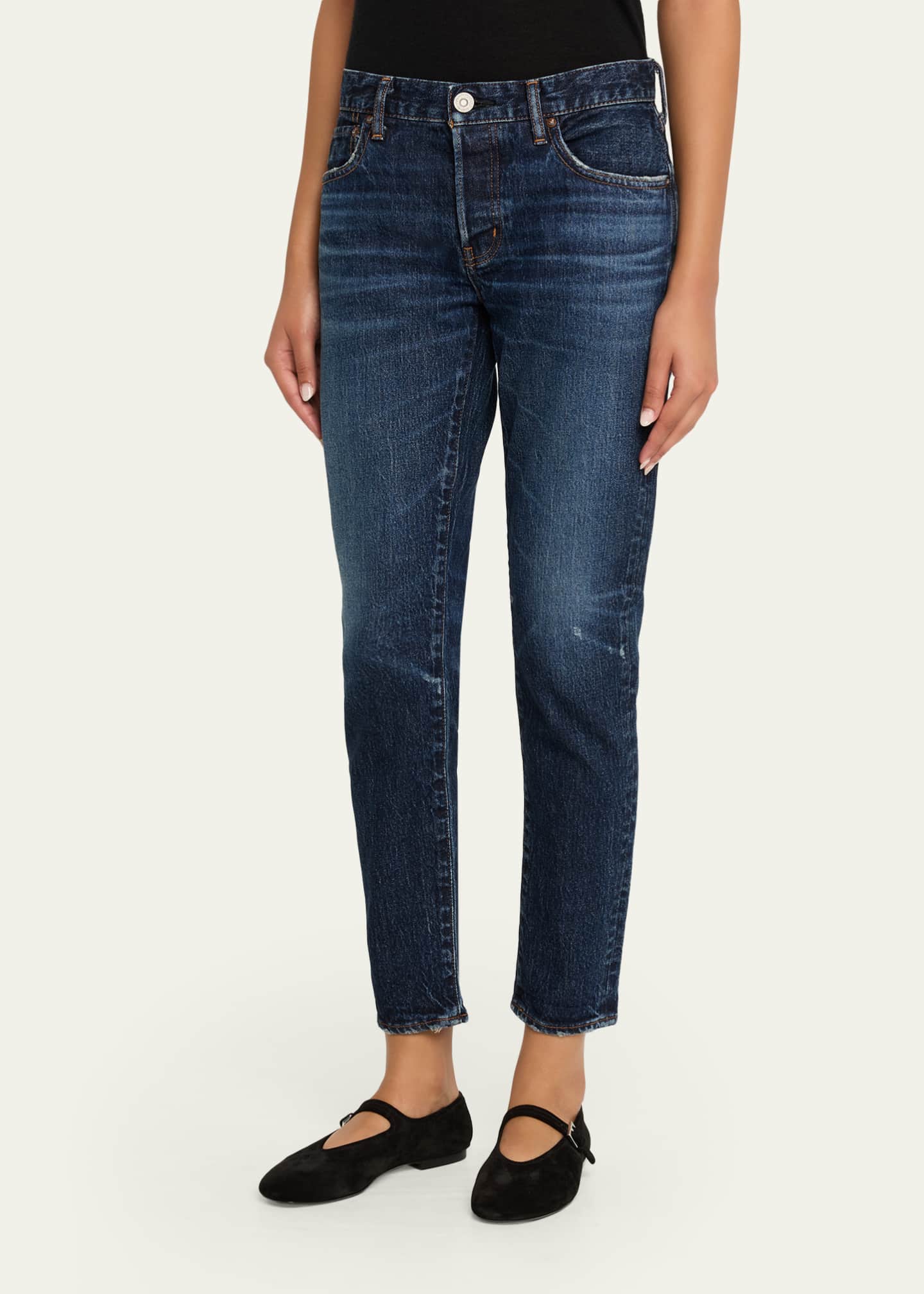 MOUSSY VINTAGE Camden Tapered Low-Rise Jeans - Bergdorf Goodman