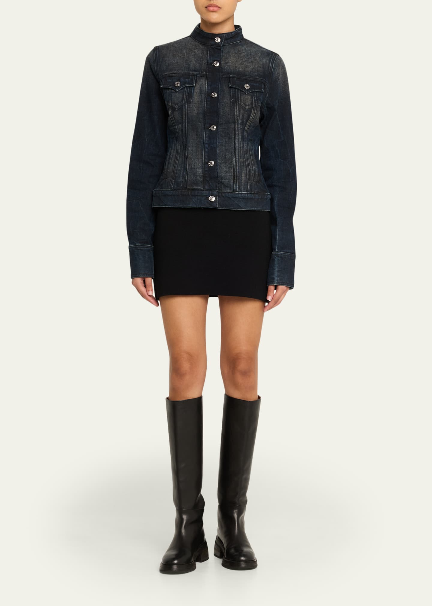 EB DENIM Arabella Fitted Denim Jacket - Bergdorf Goodman
