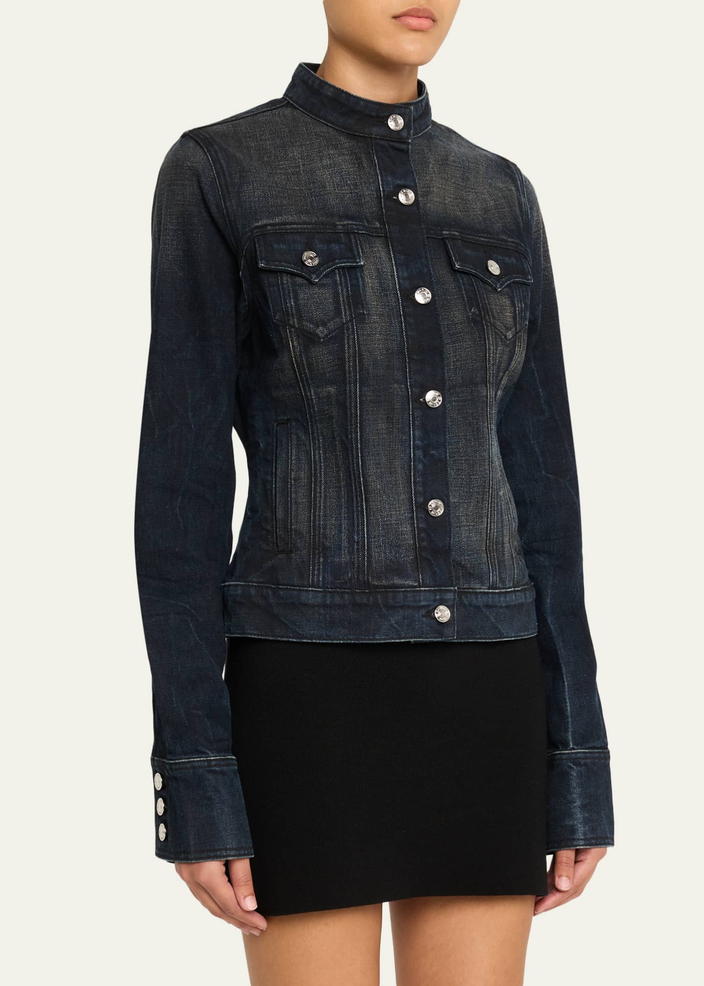EB DENIM Arabella Fitted Denim Jacket - Bergdorf Goodman