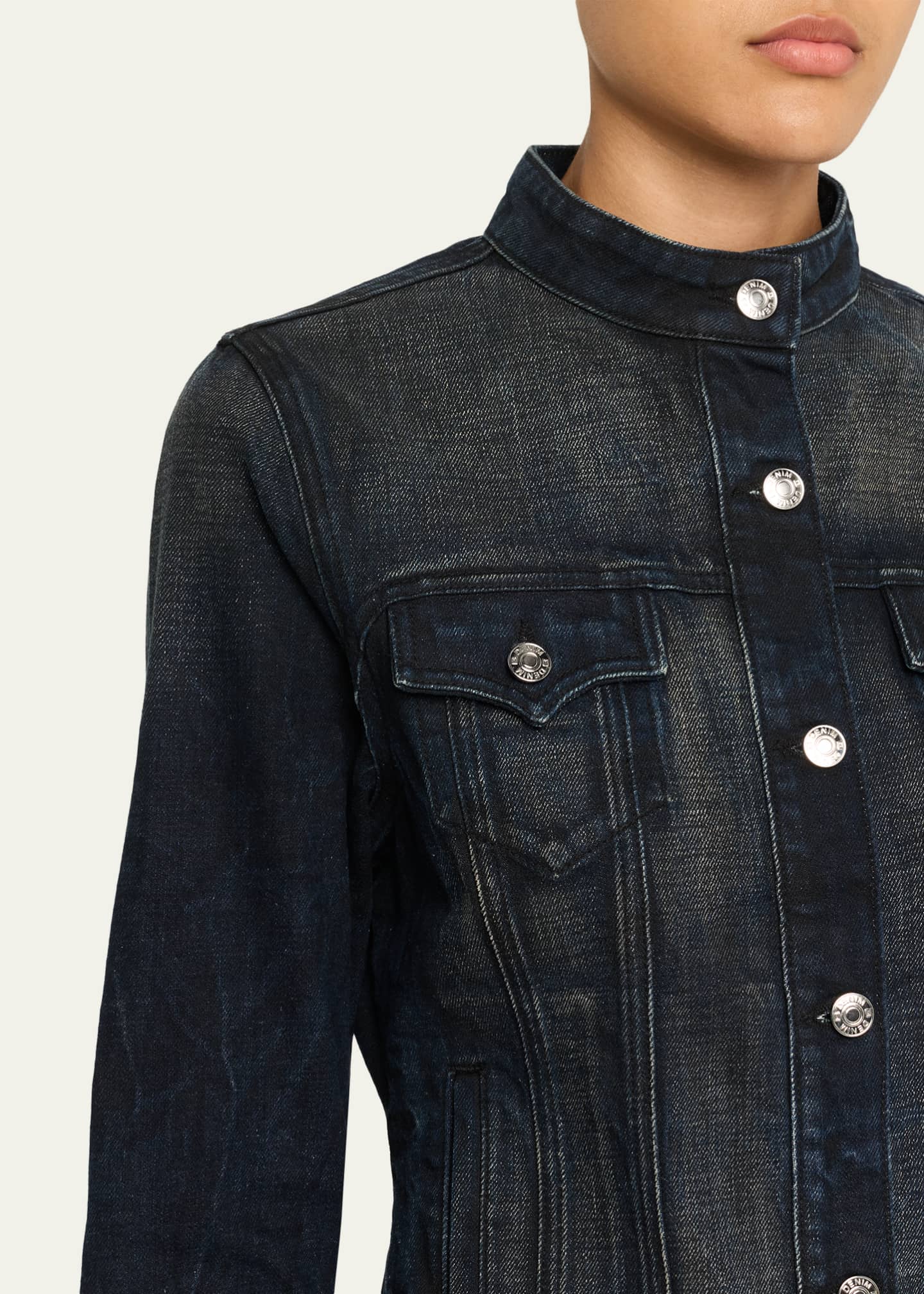 EB DENIM Arabella Fitted Denim Jacket - Bergdorf Goodman