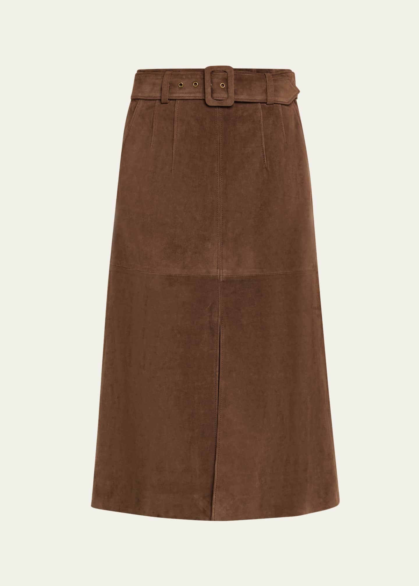 Veronica Beard Alexie Suede Midi Skirt - Bergdorf Goodman