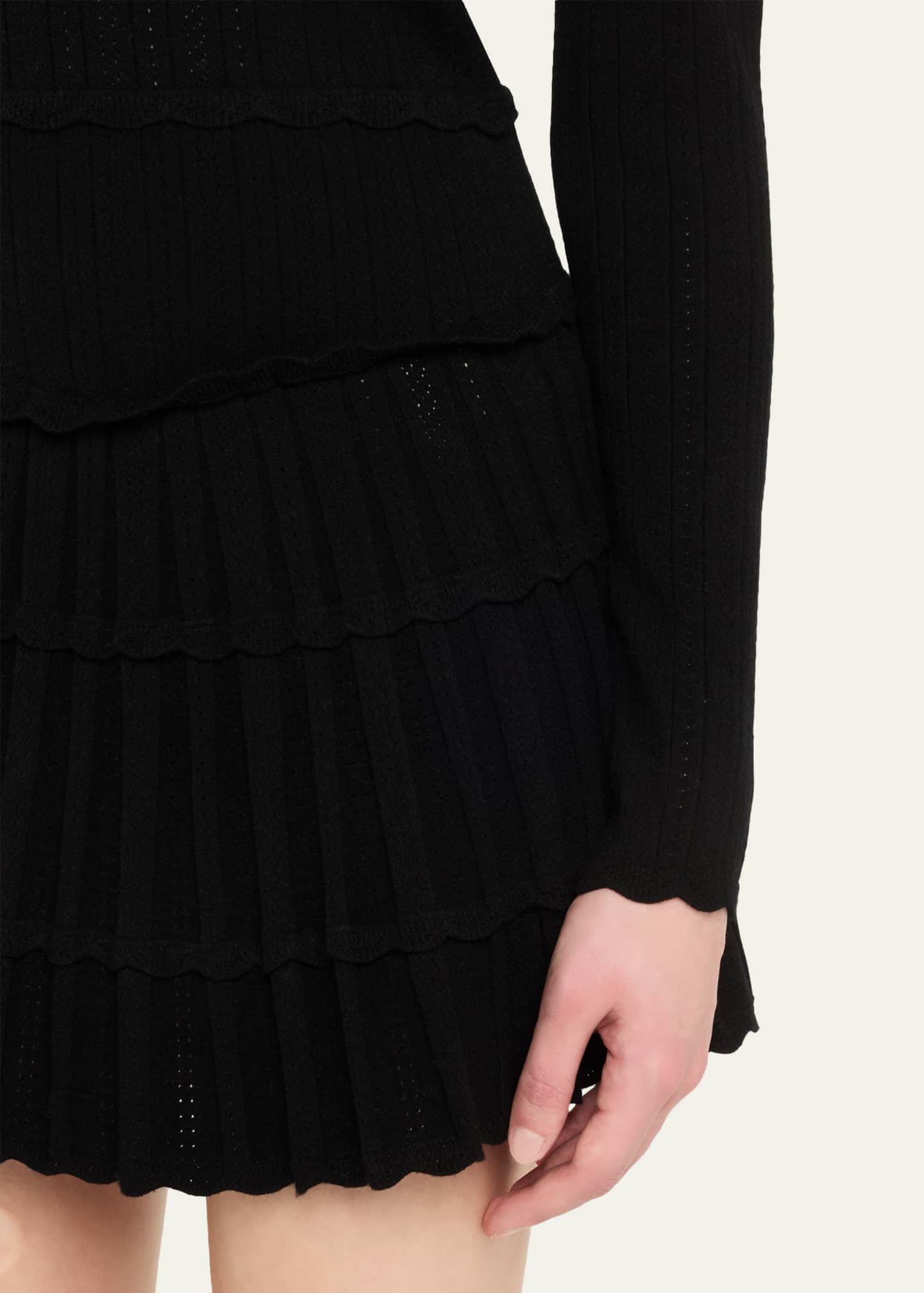 LoveShackFancy Lavender Stretch Pointelle Mini Dress - Bergdorf Goodman