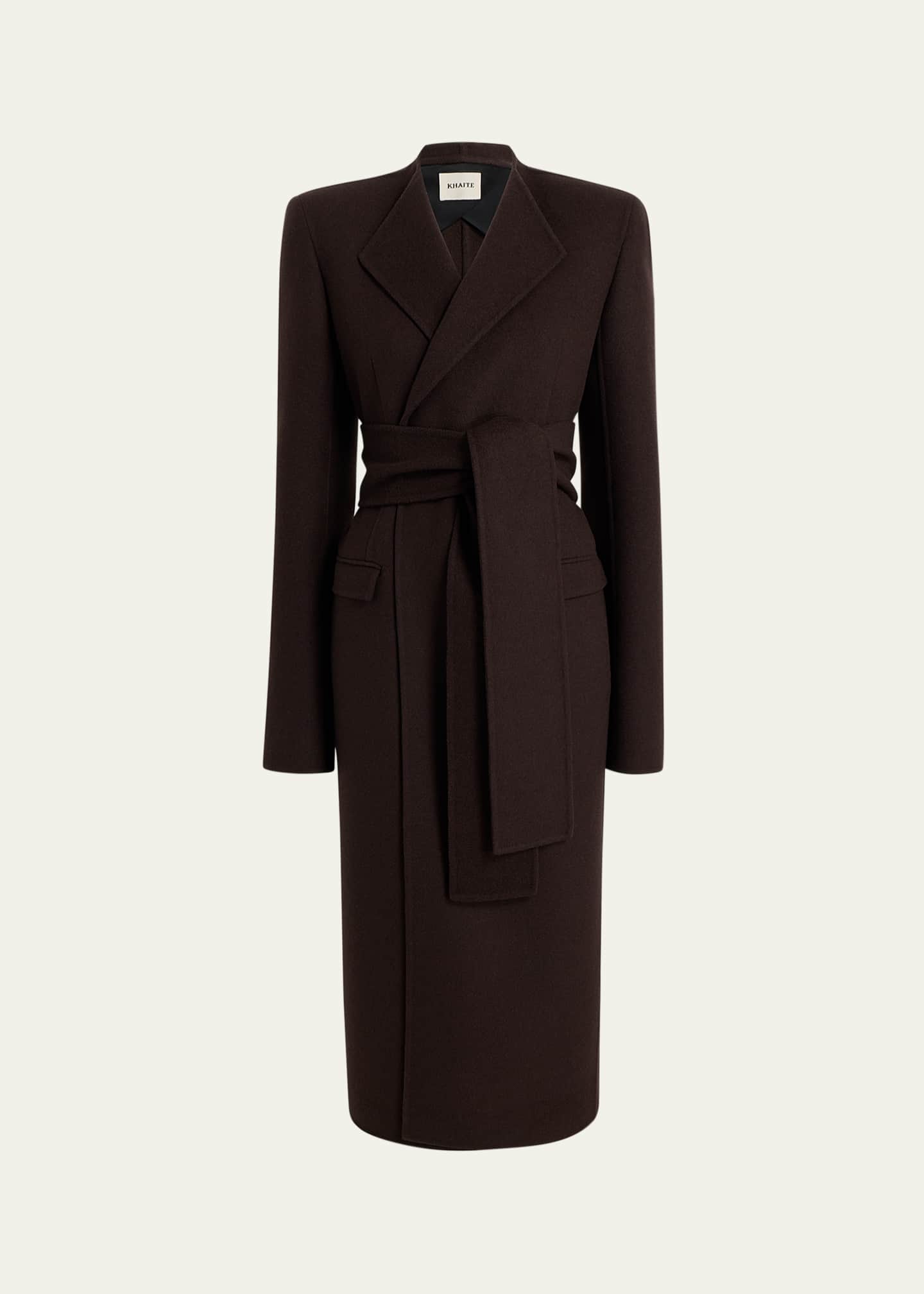 Khaite Jelson Double-Face Wool Wrap Coat - Bergdorf Goodman