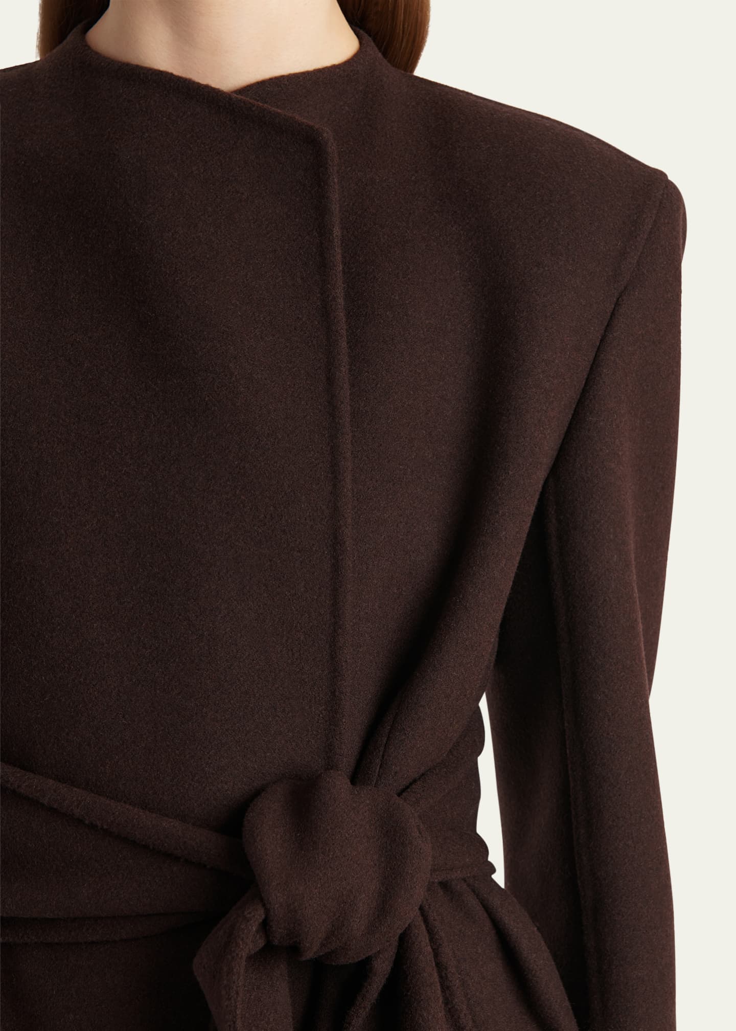 Khaite Jelson Double-Face Wool Wrap Coat - Bergdorf Goodman