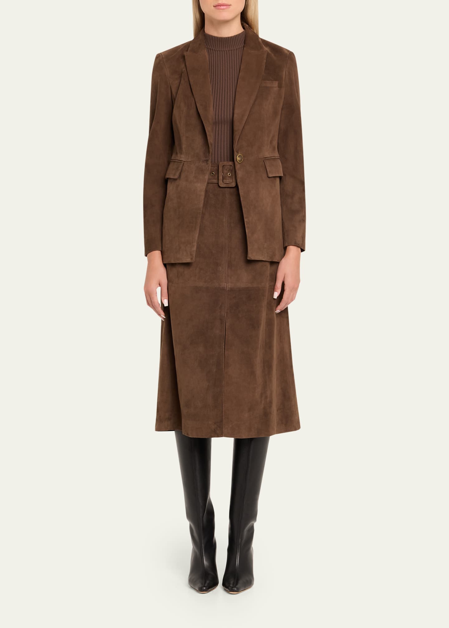 Veronica Beard Duane Suede Dickey Jacket - Bergdorf Goodman