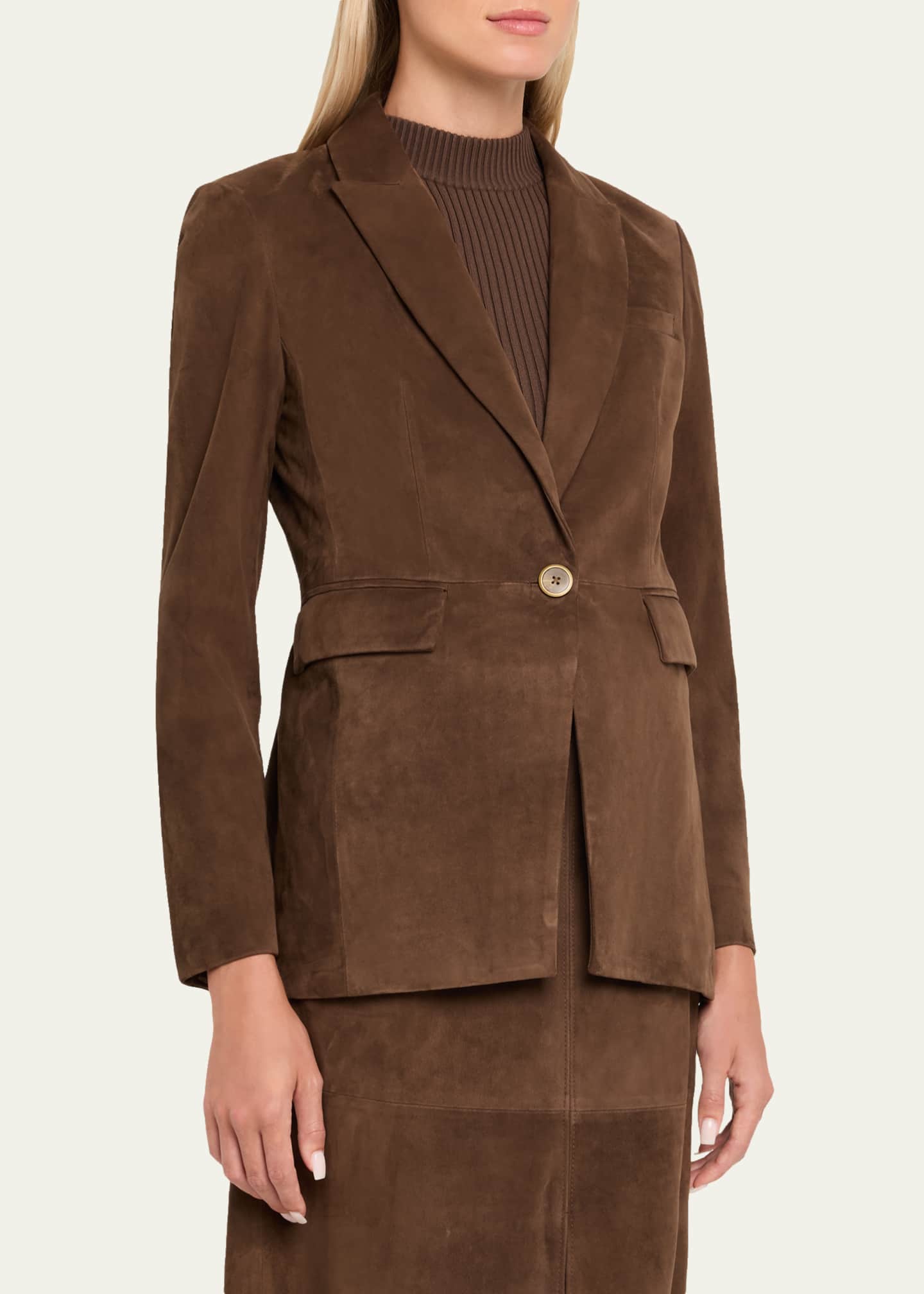 Veronica Beard Duane Suede Dickey Jacket - Bergdorf Goodman
